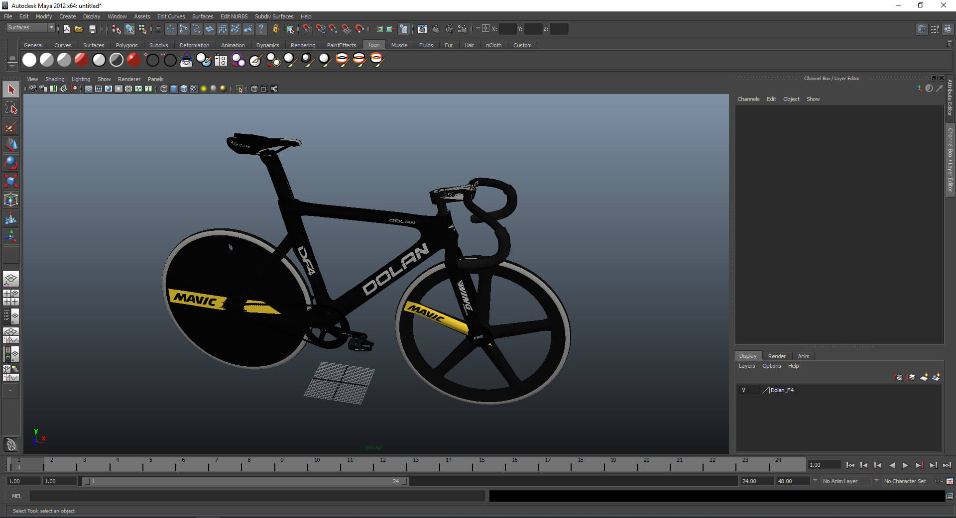 Dolan DF4 Carbon Track Bike - 3D Model by frezzy