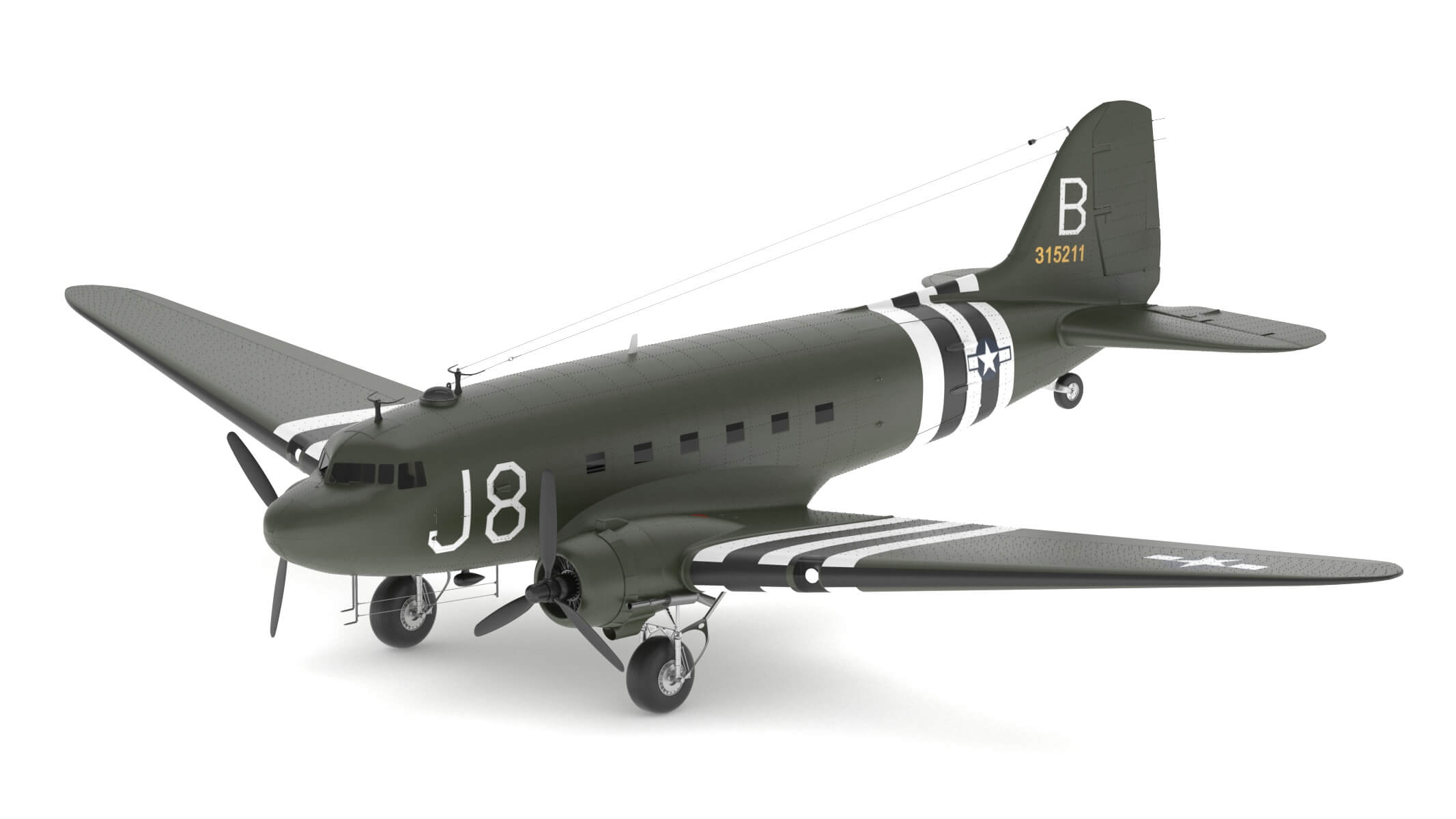 Douglas C-47 Skytrain 3D Model by frezzy