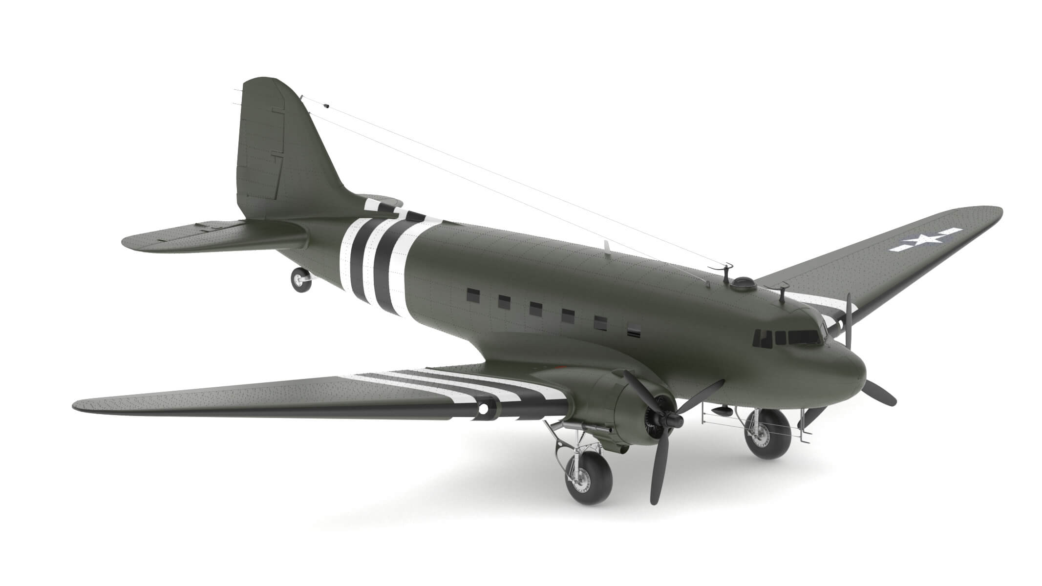 Douglas C-47 Skytrain 3D Model by frezzy