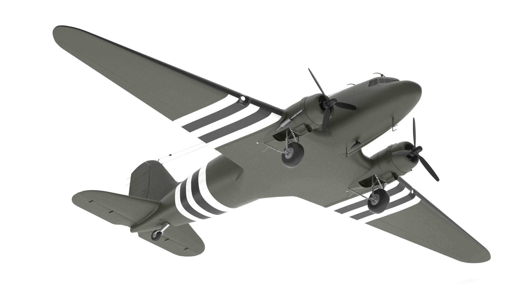 Douglas C-47 Skytrain 3D Model by frezzy