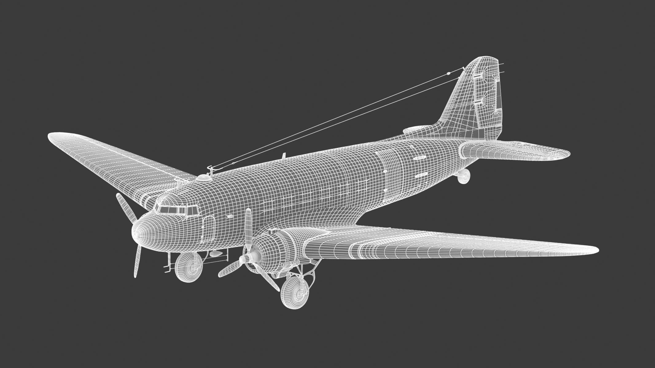 Douglas C-47 Skytrain 3D Model by frezzy