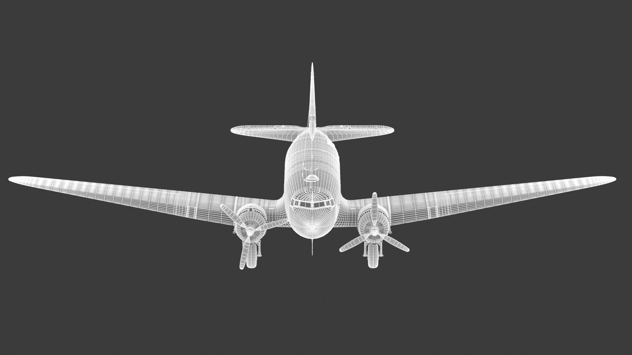Douglas C-47 Skytrain 3D Model by frezzy