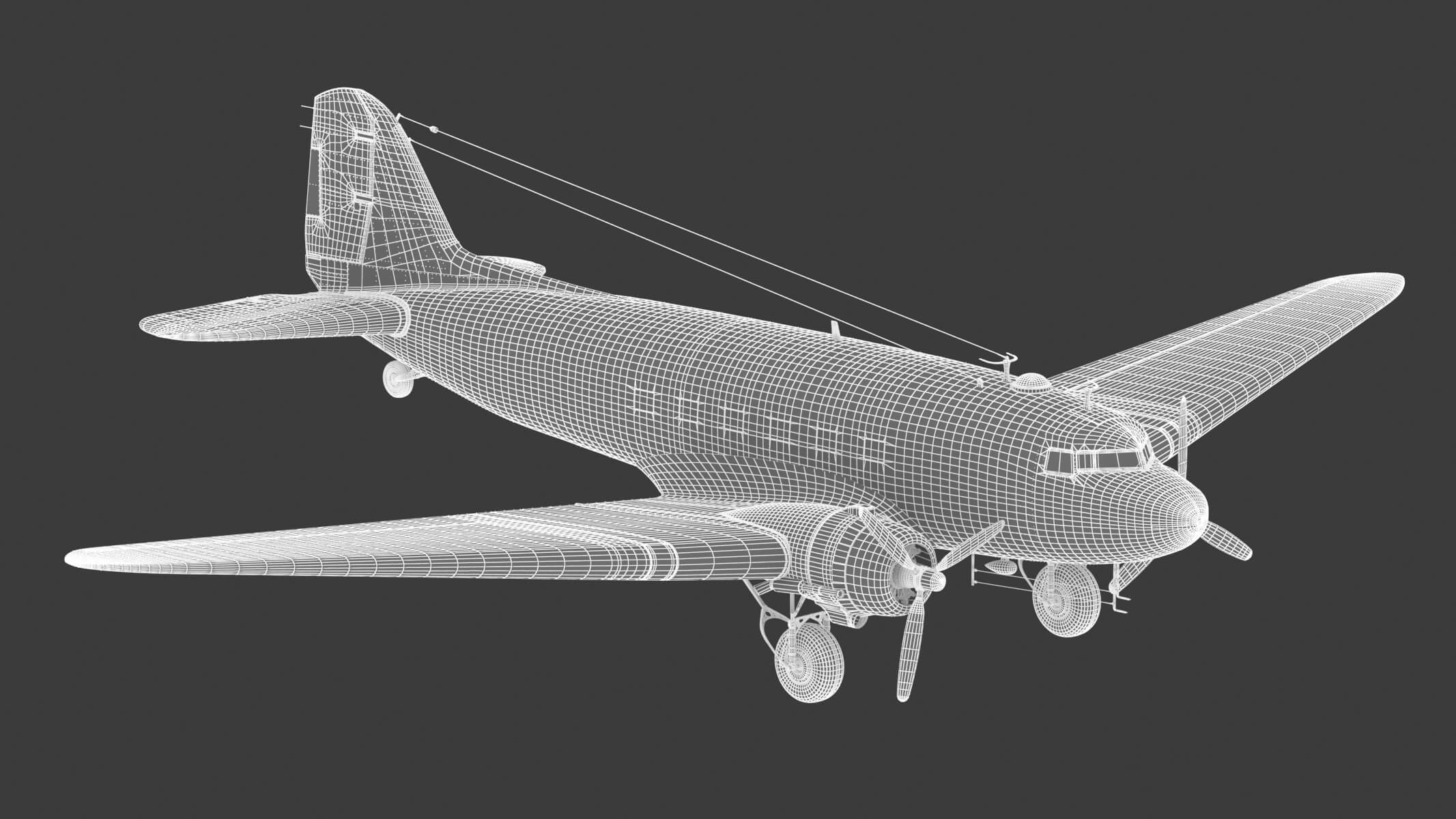 Douglas C-47 Skytrain 3D Model by frezzy