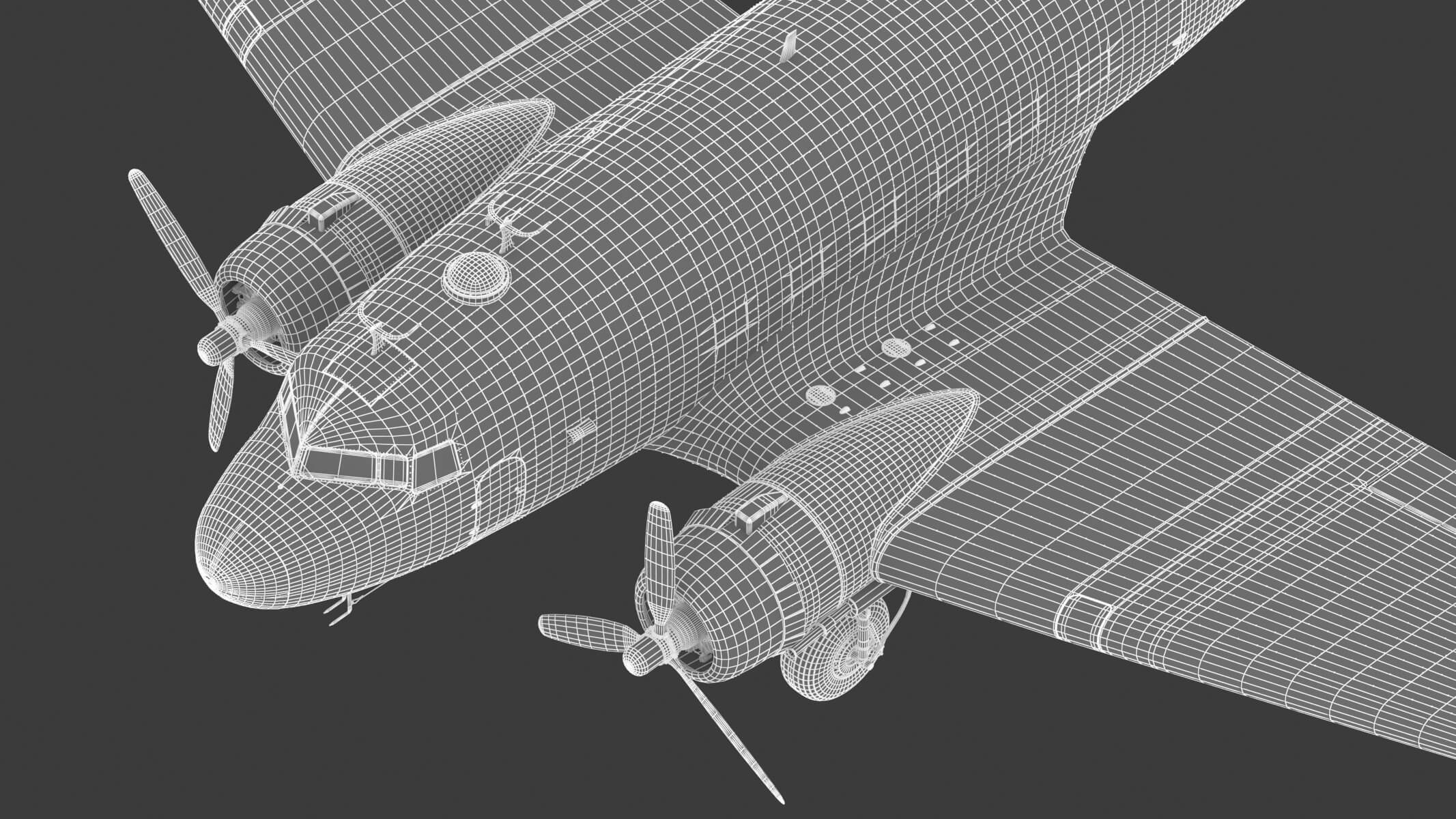 Douglas C-47 Skytrain 3D Model by frezzy