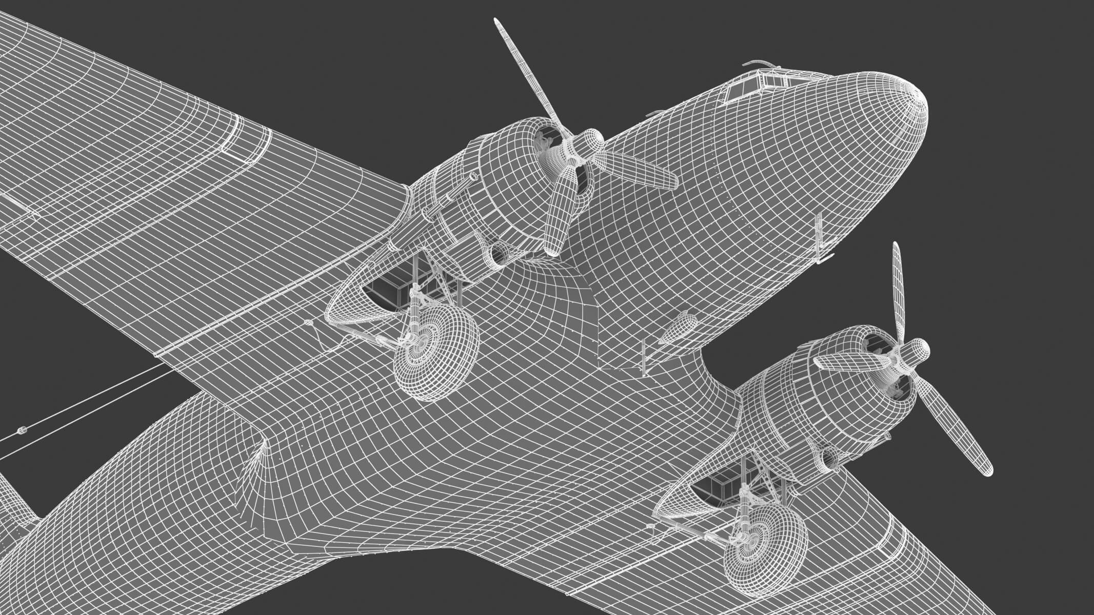 Douglas C-47 Skytrain 3D Model by frezzy