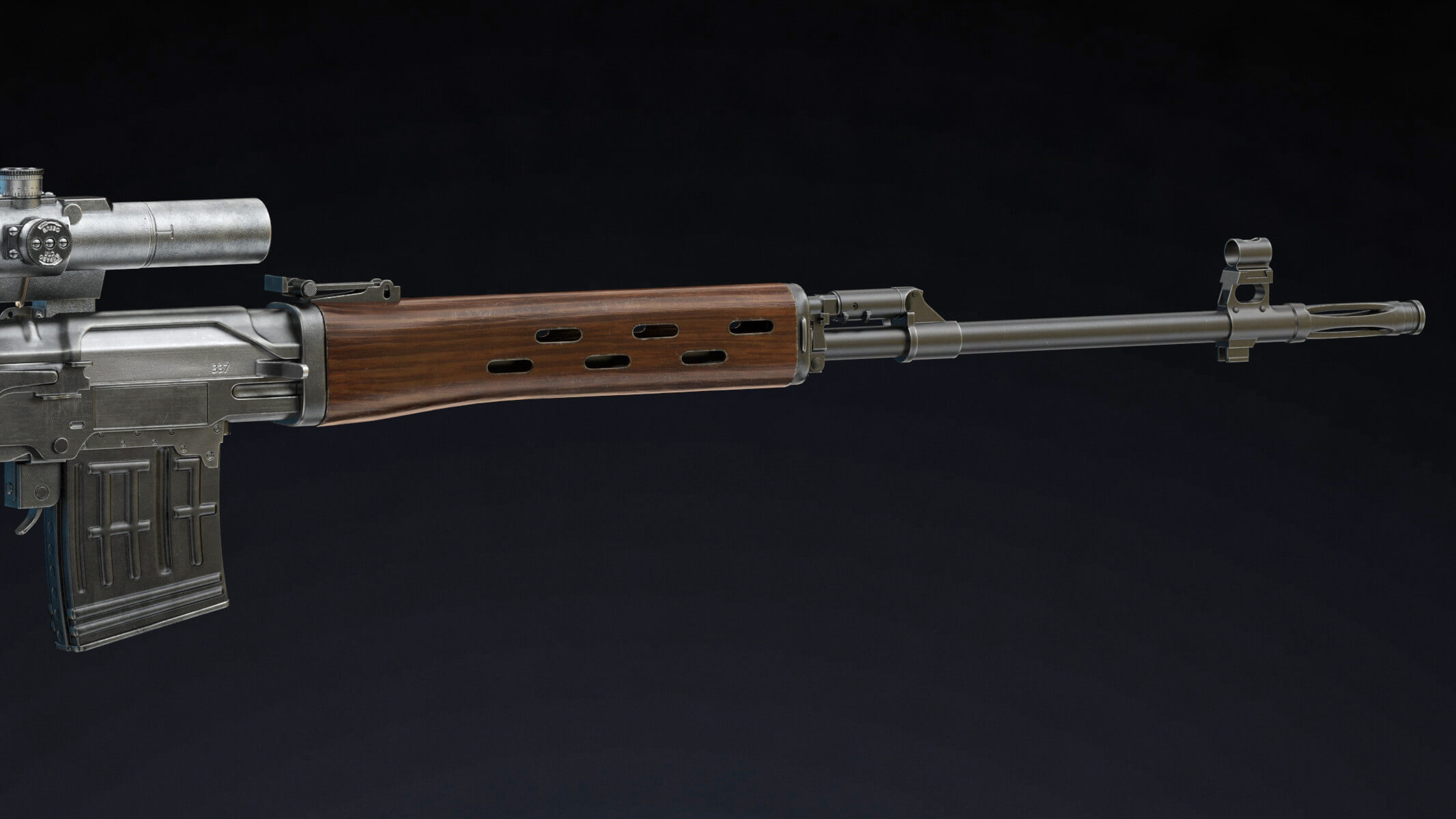 Dragunov Low Poly - 3D Model by frezzy