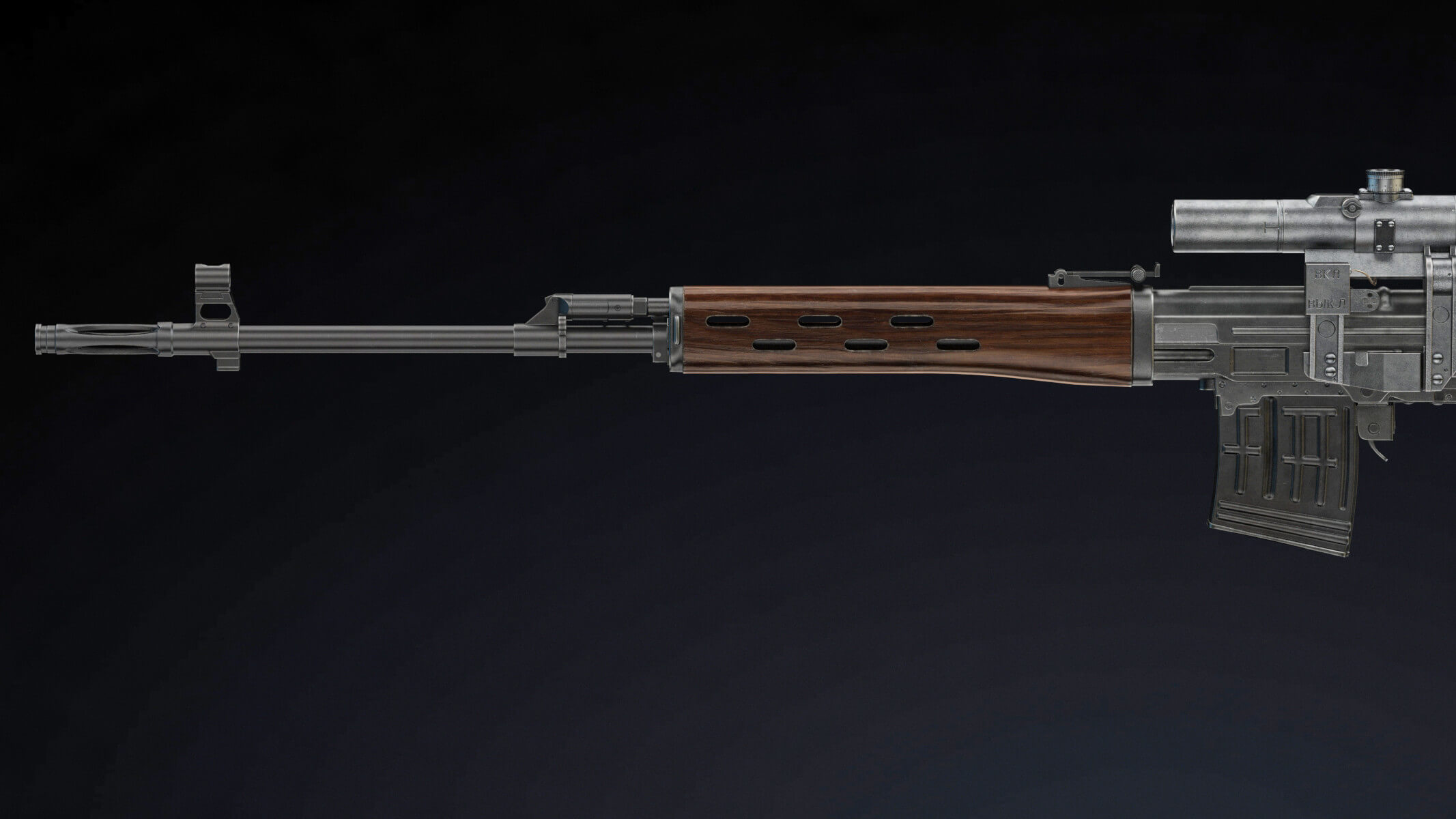 Dragunov Low Poly - 3D Model by frezzy