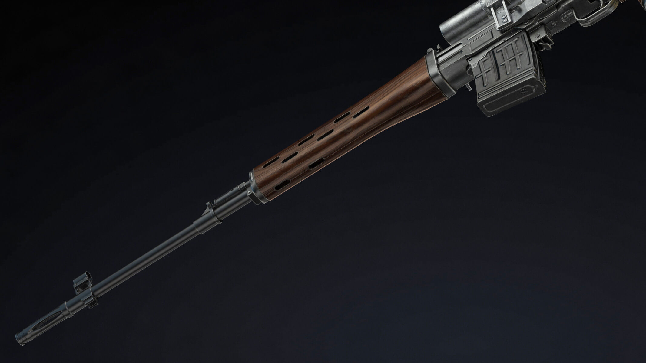 Dragunov Low Poly - 3D Model by frezzy