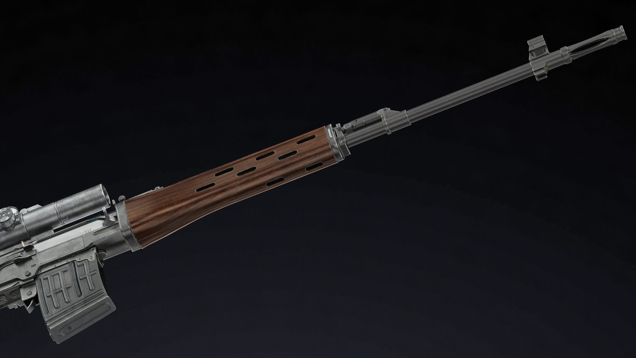 Dragunov Low Poly - 3D Model by frezzy