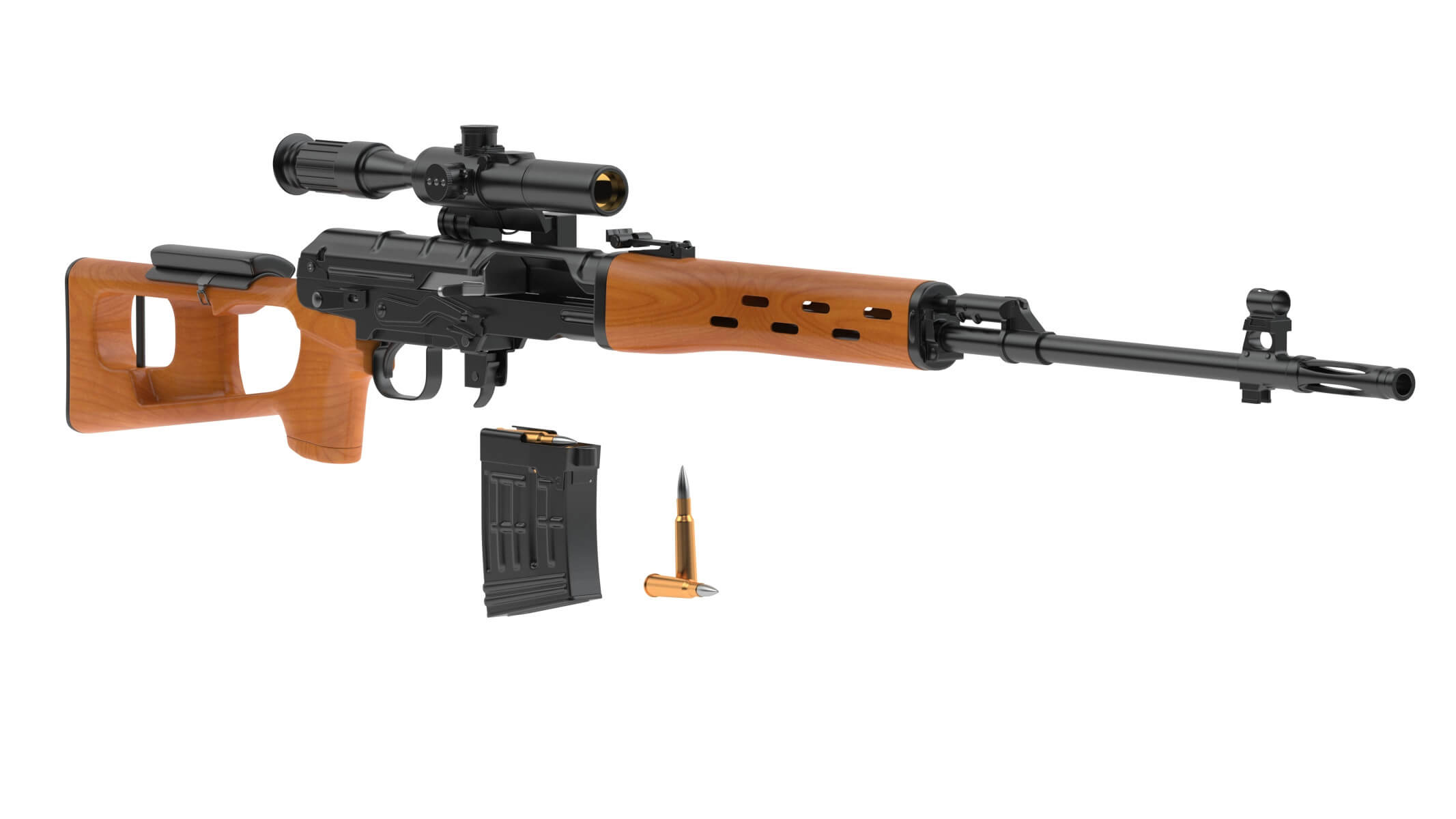 Dragunov Sniper Rifle - 3D Model by frezzy