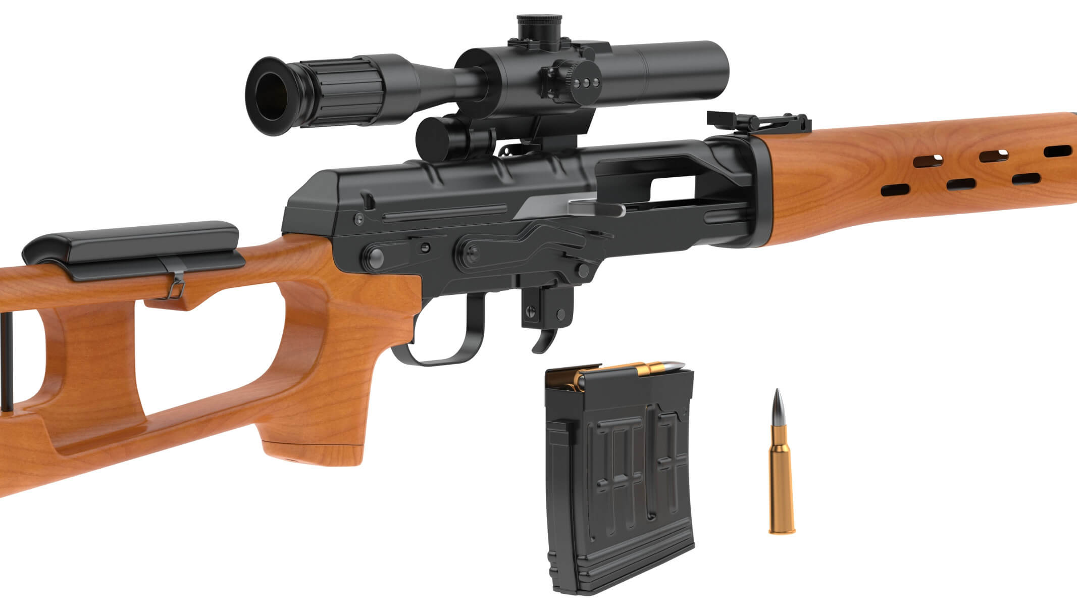 Dragunov Sniper Rifle - 3D Model by frezzy