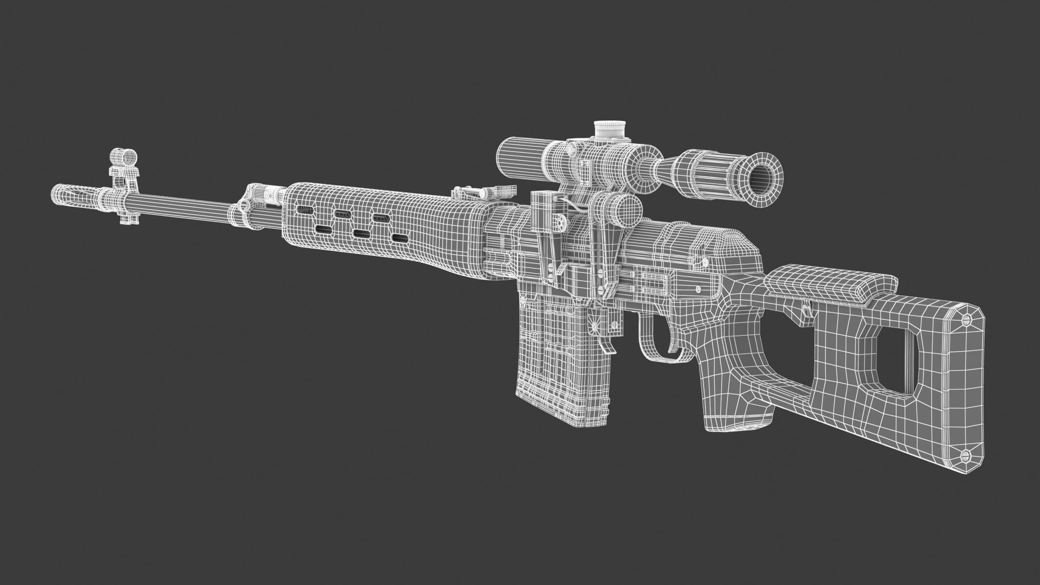 Dragunov Sniper Rifle - 3D Model by frezzy