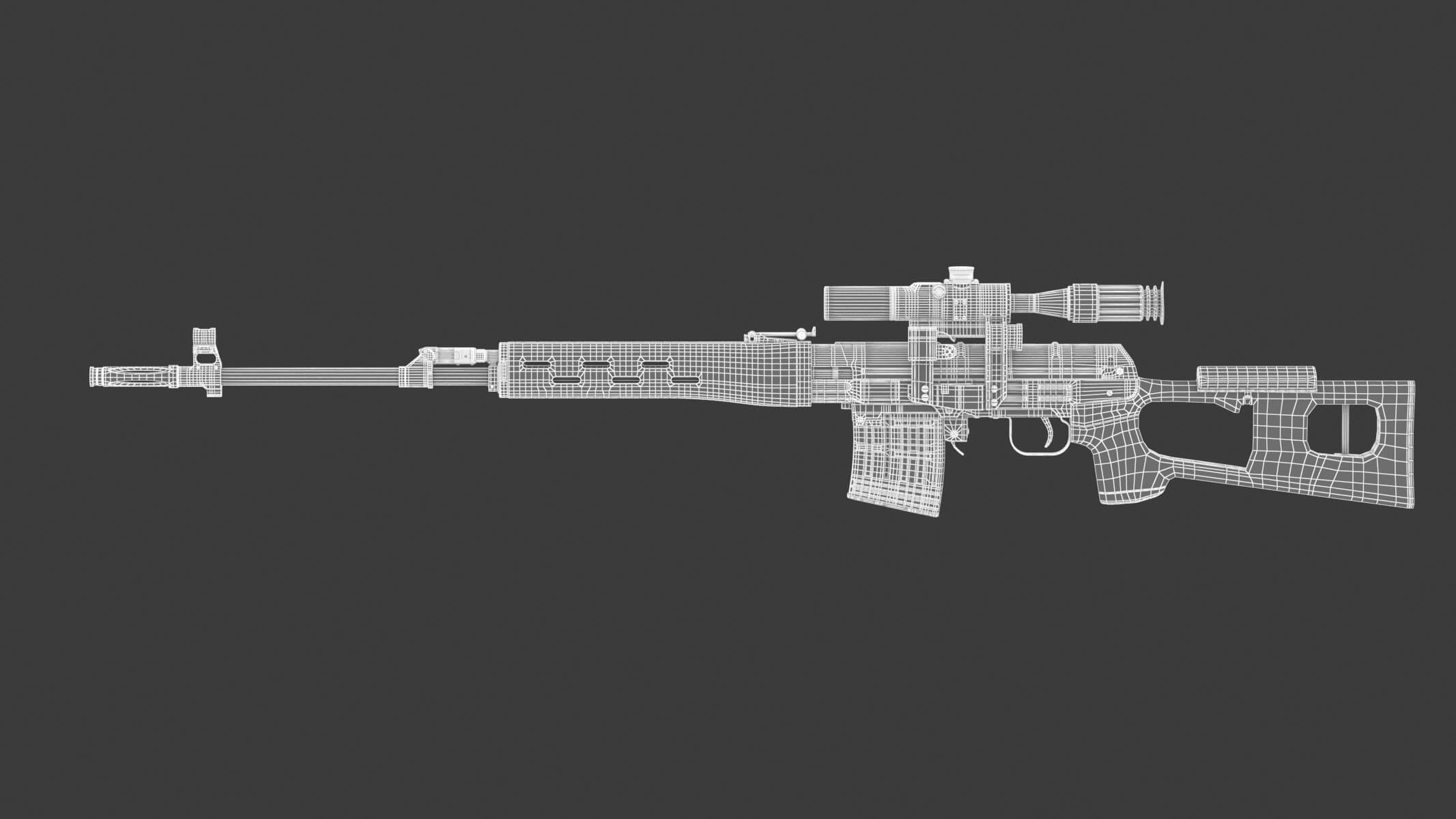 Dragunov Sniper Rifle - 3D Model by frezzy
