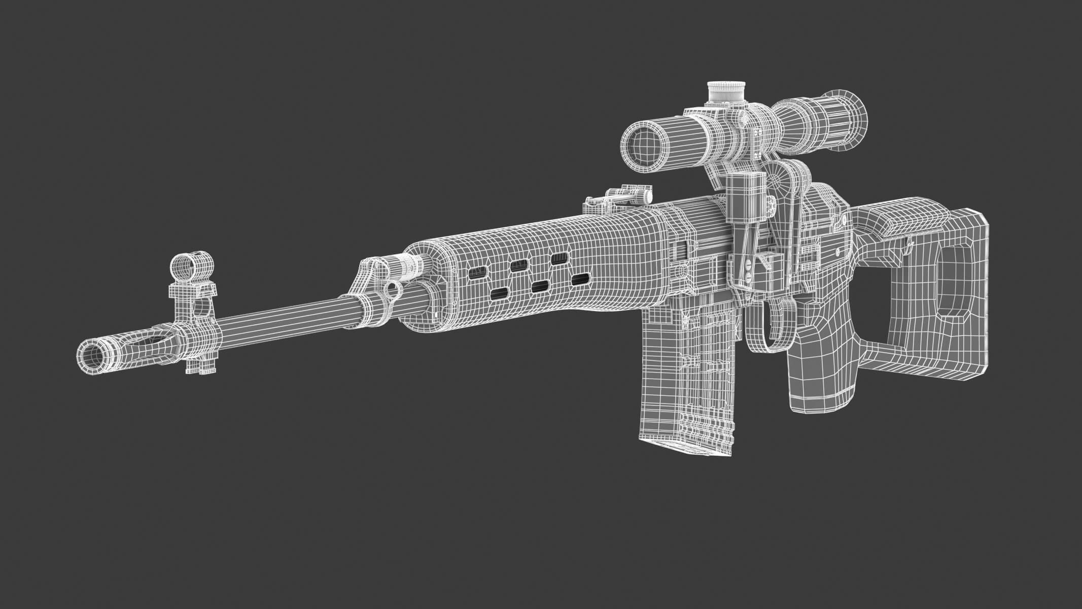Dragunov Sniper Rifle - 3D Model by frezzy