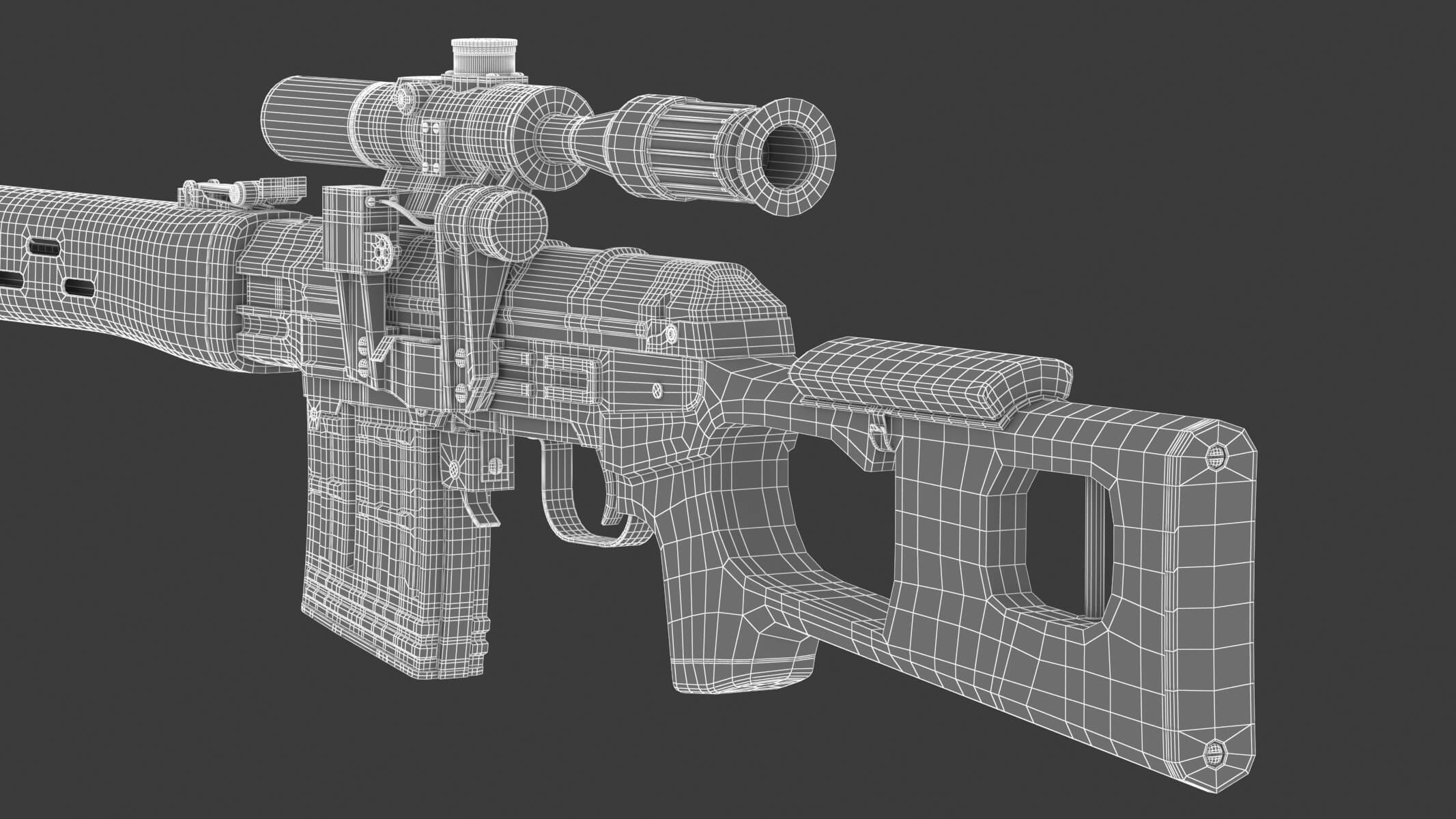 Dragunov Sniper Rifle - 3D Model by frezzy