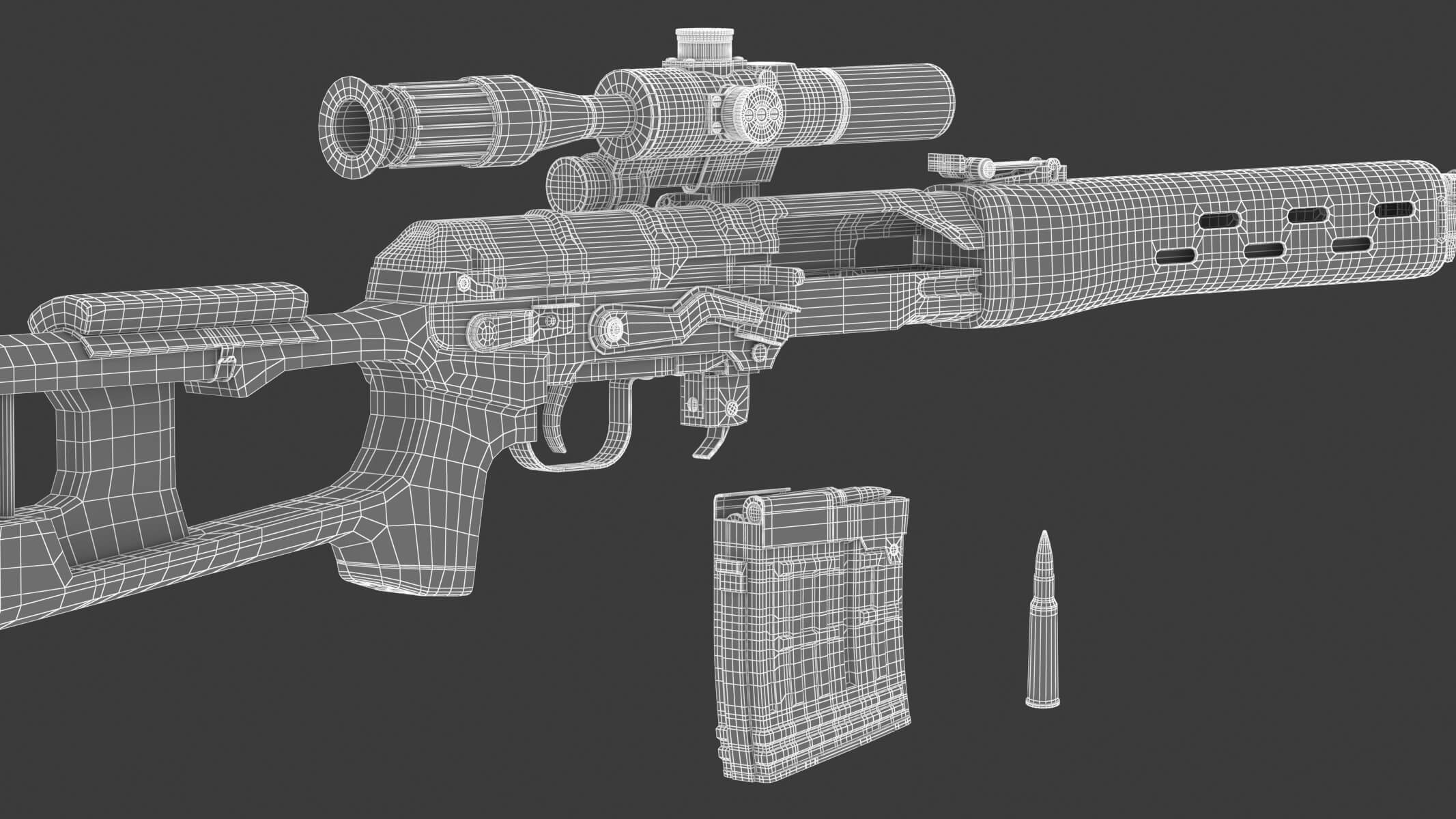 Dragunov Sniper Rifle - 3D Model by frezzy