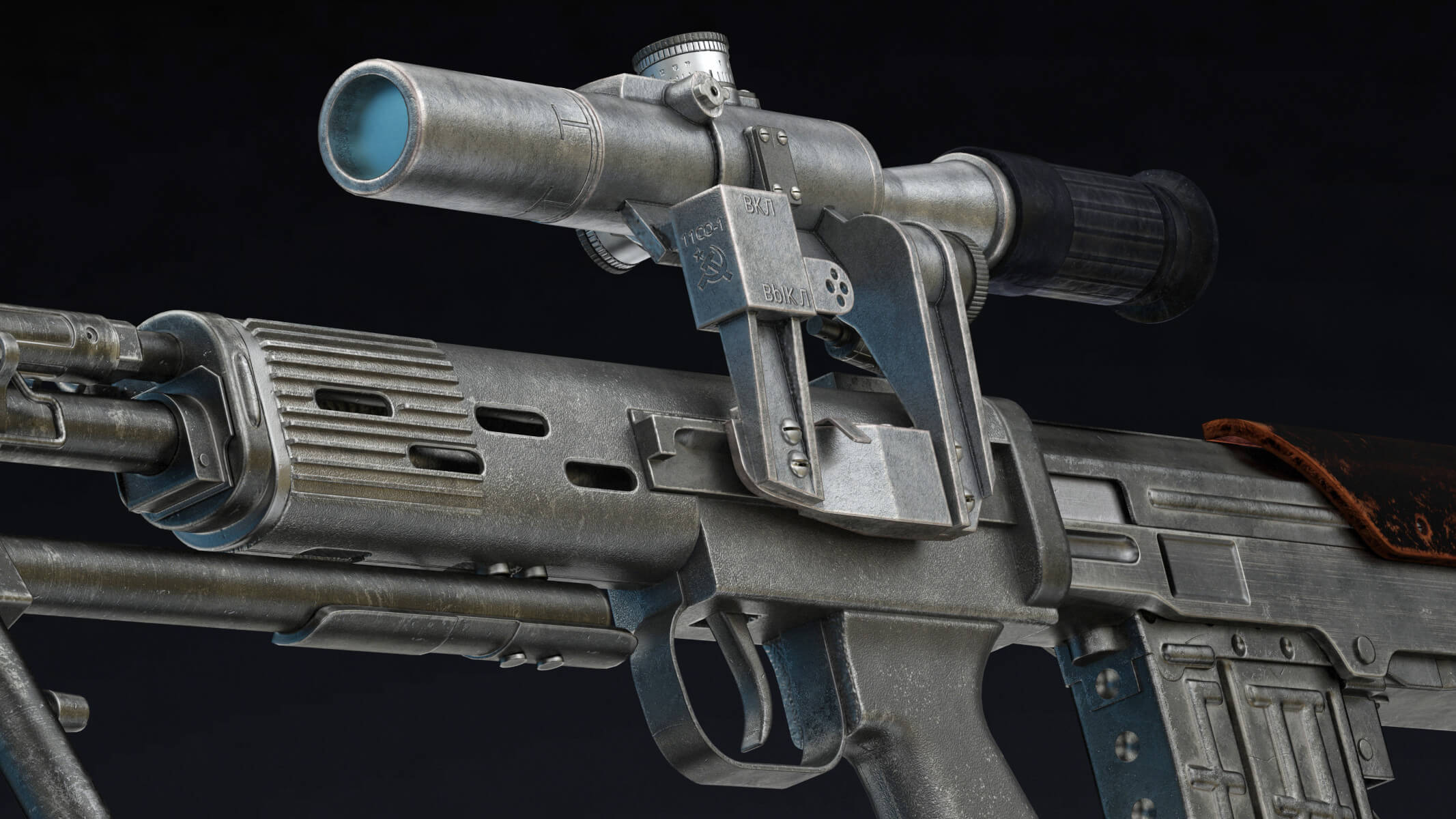 Dragunov Svu Low Poly - 3D Model by frezzy