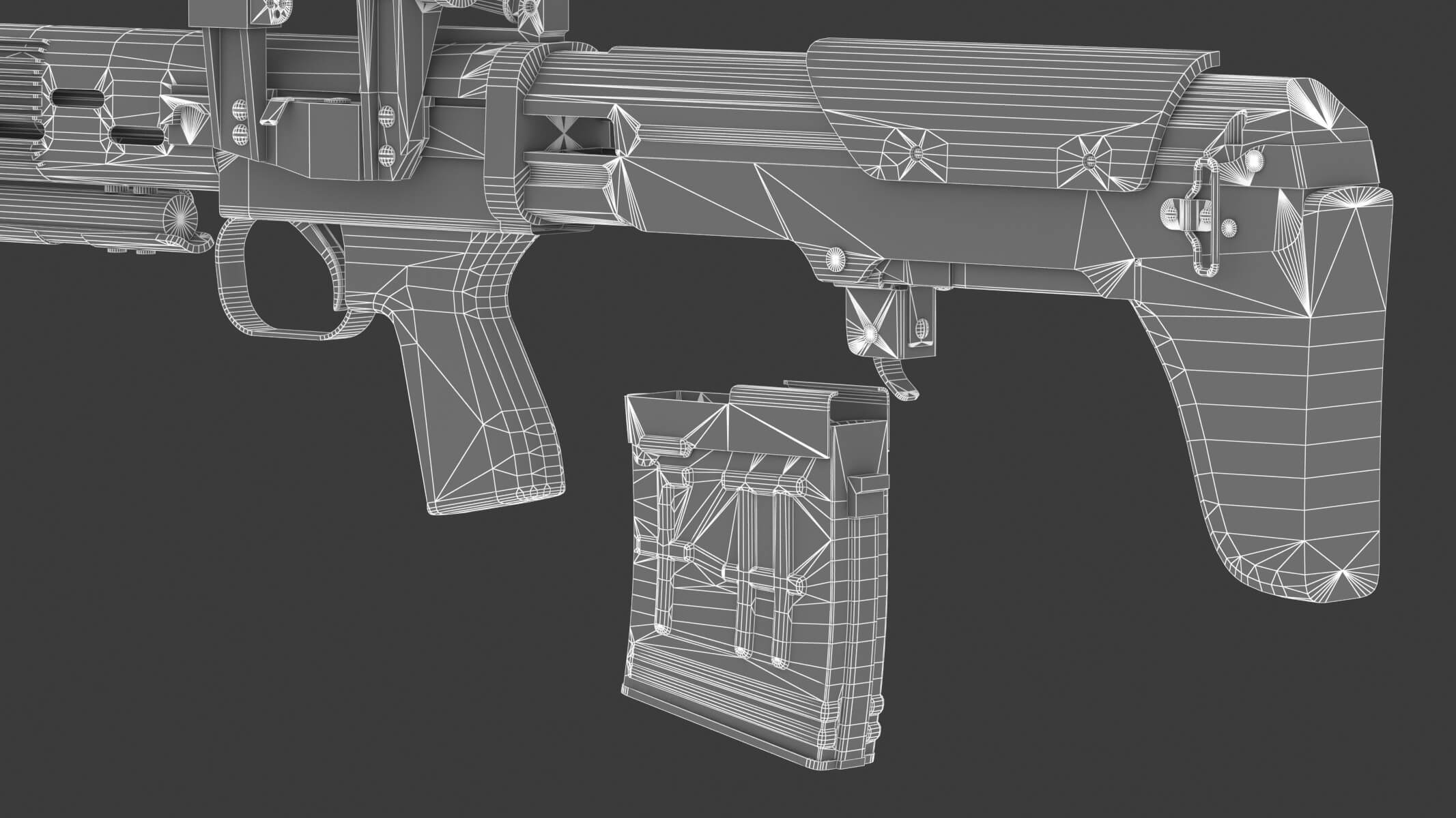 Dragunov Svu Low Poly - 3D Model by frezzy