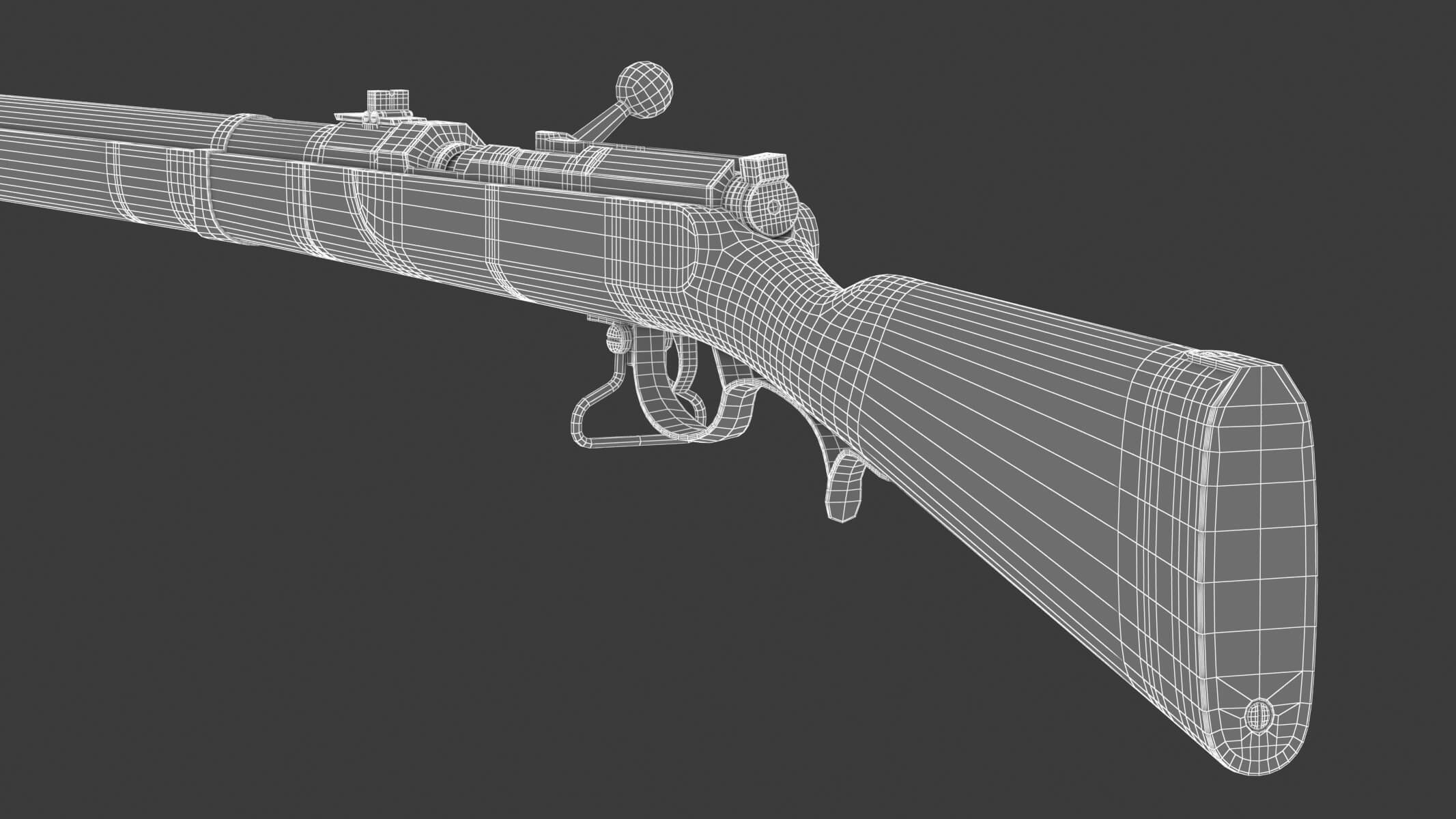 Dreyse Needle Gun - 3D Model by frezzy