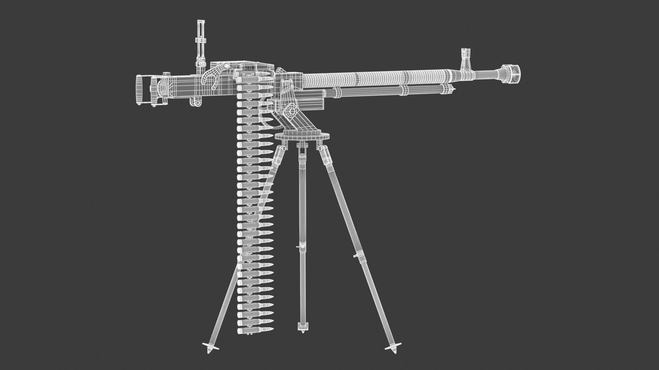DshK Heavy Machine Gun - 3D Model by frezzy