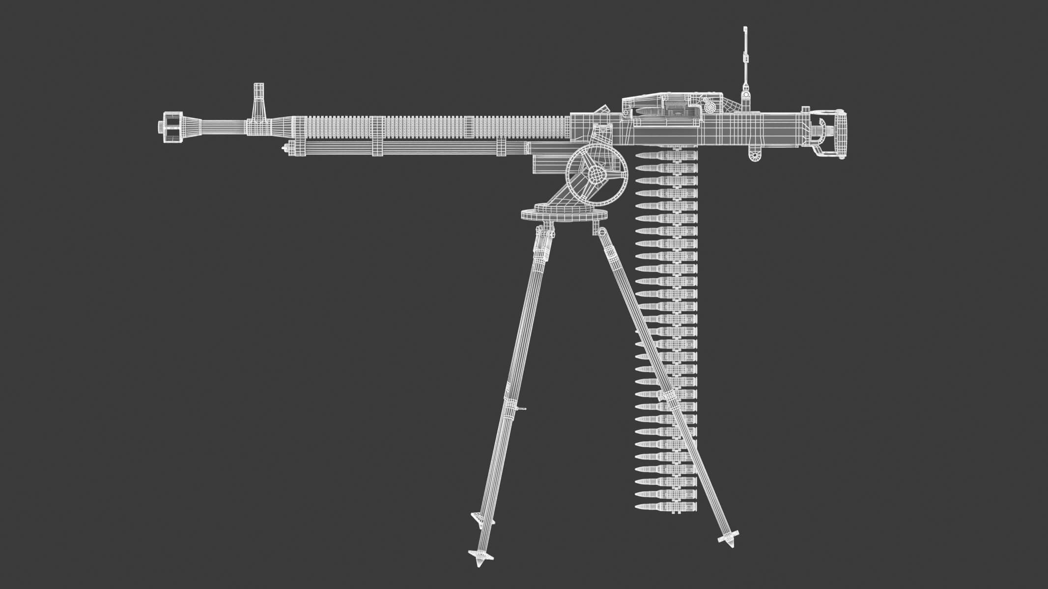 DshK Heavy Machine Gun - 3D Model by frezzy