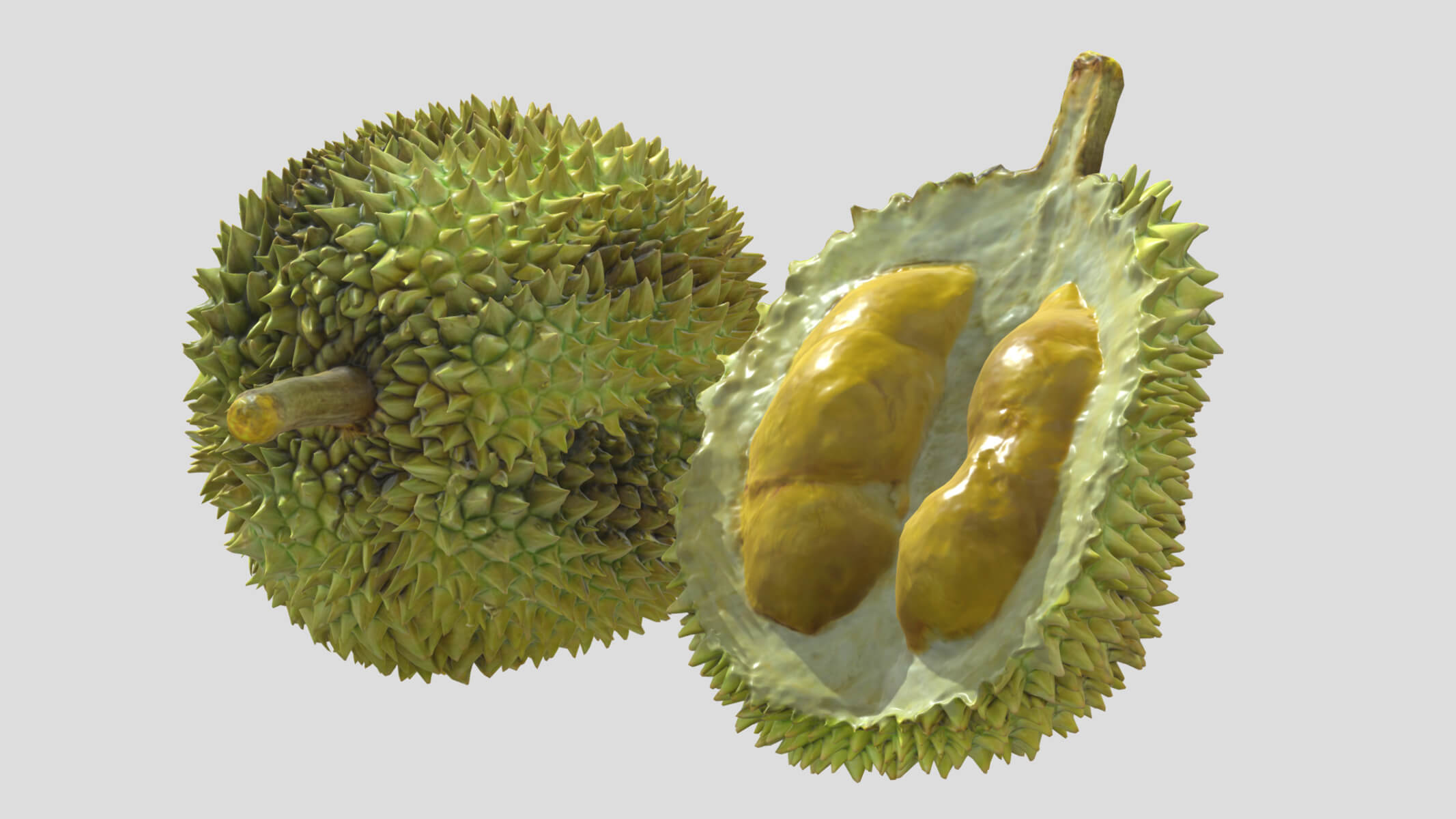 Durian Low Poly - 3D Model by frezzy