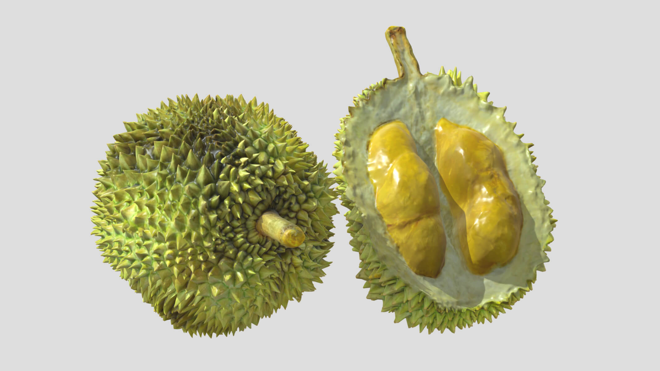 Durian Low Poly - 3D Model by frezzy