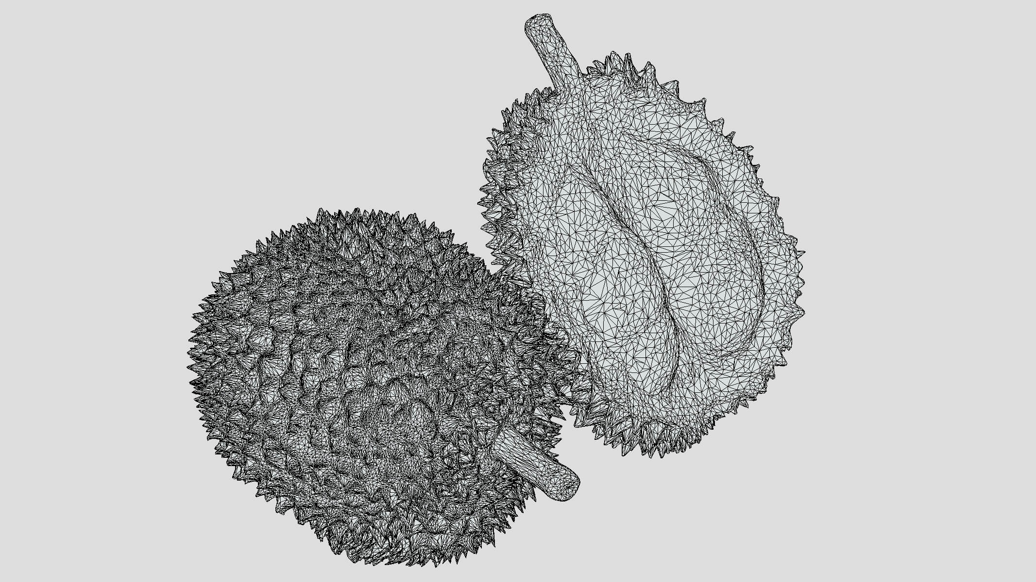 Durian Low Poly - 3D Model by frezzy