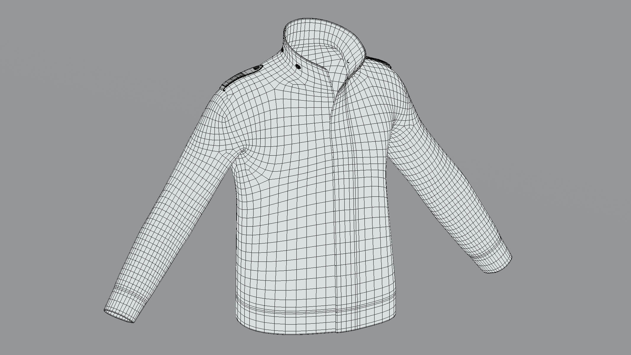 Dutch Police Jacket Low Poly - 3D Model by frezzy