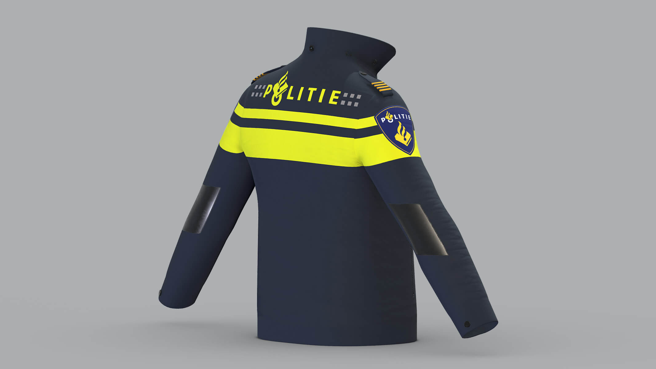 Dutch Police Jacket Low Poly - 3D Model by frezzy