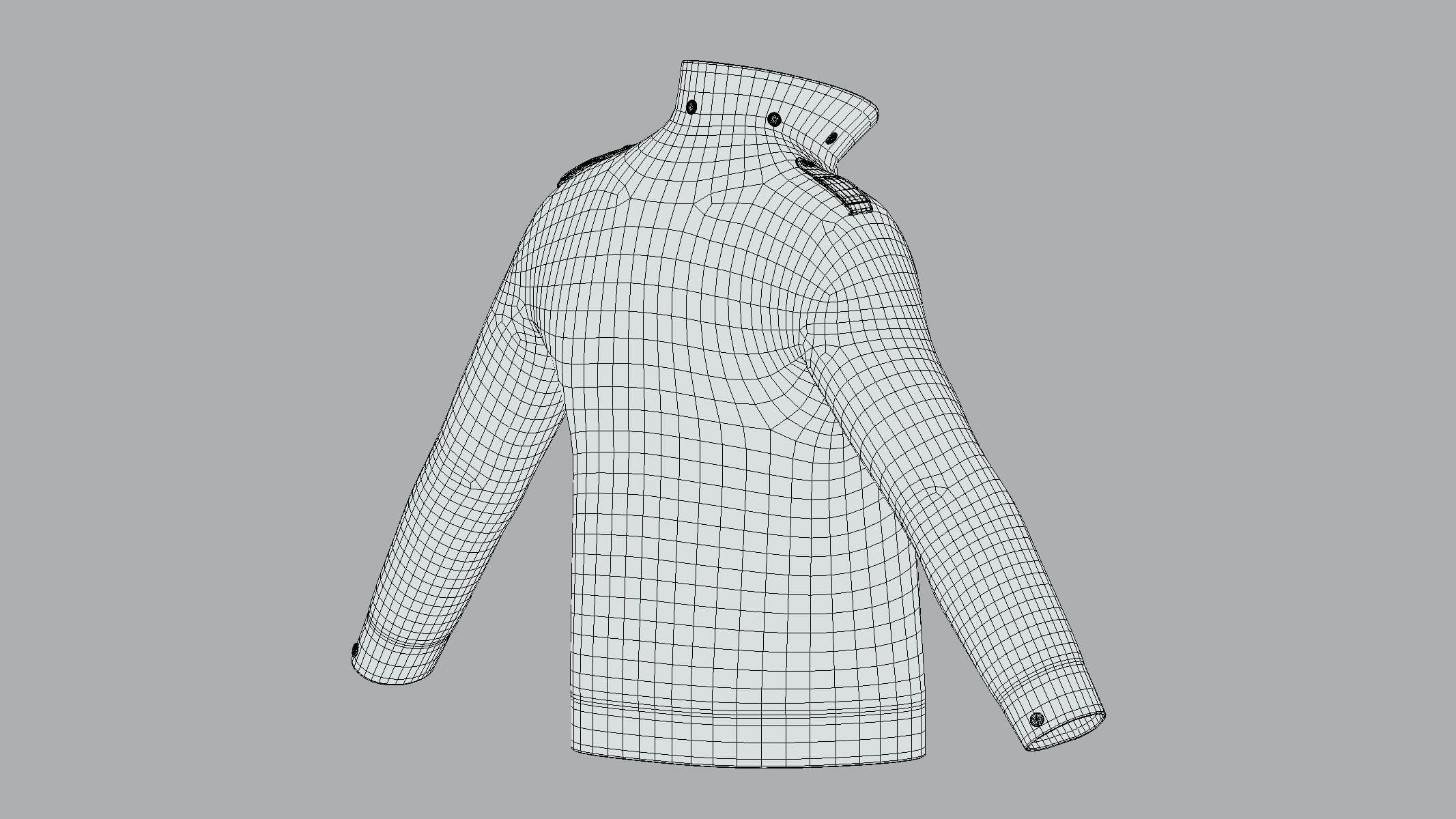 Dutch Police Jacket Low Poly - 3D Model by frezzy