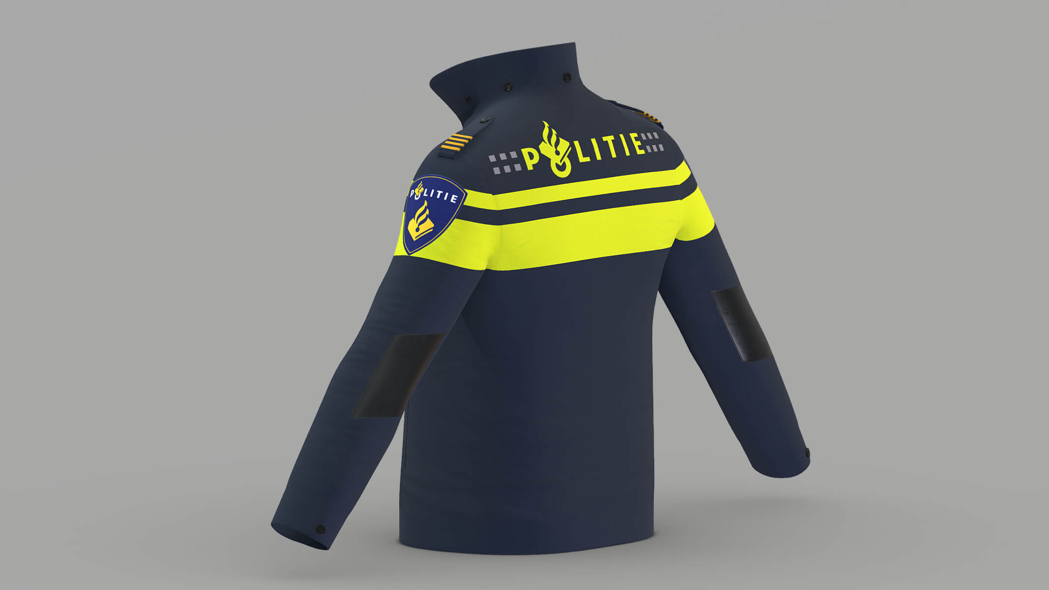 Dutch Police Jacket Low Poly - 3D Model by frezzy
