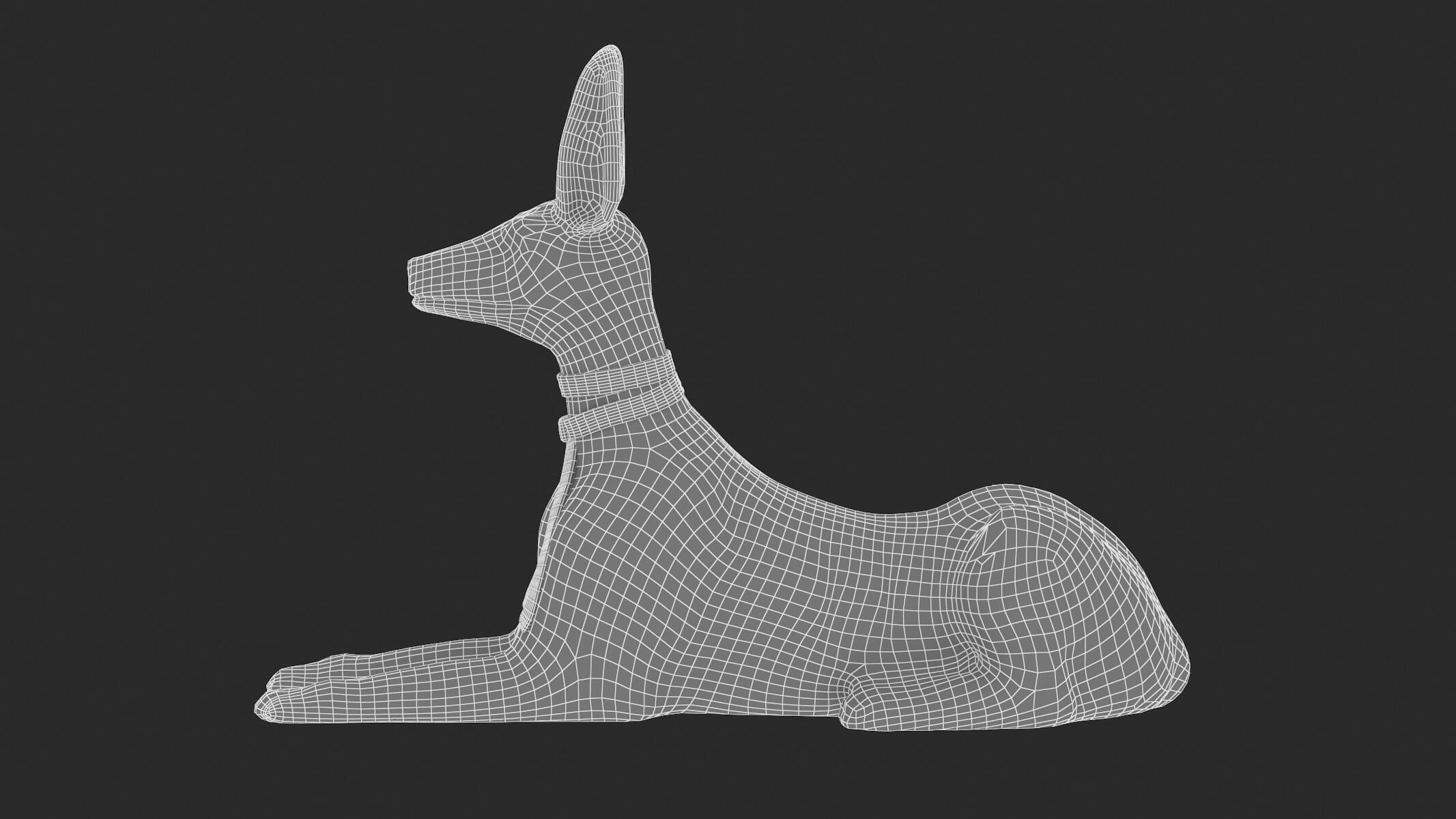 Egyptian God Anubis Dog - 3D Model by frezzy