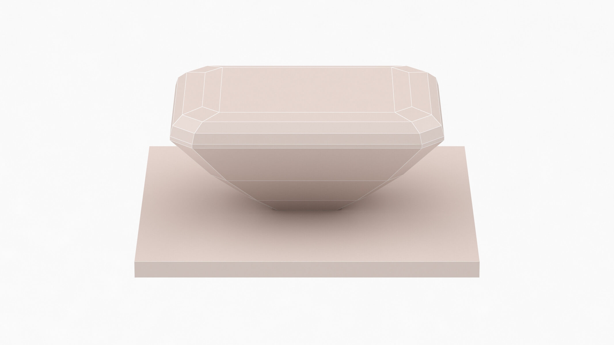 Emerald Cut Diamond - 3D Model by frezzy