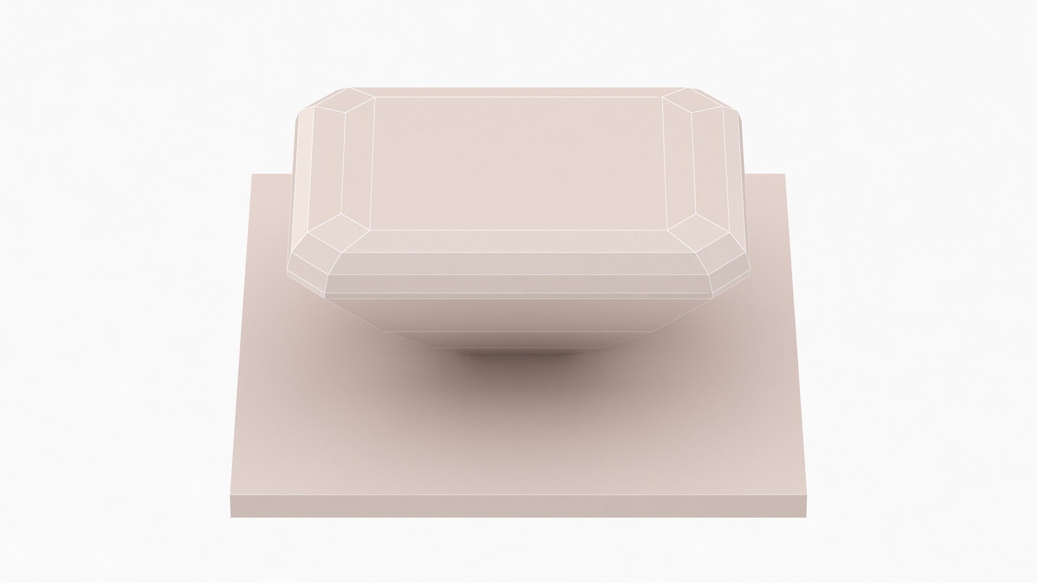 Emerald Cut Diamond - 3D Model by frezzy