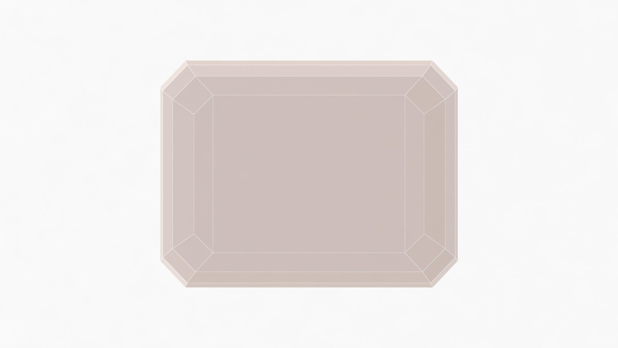 Emerald Cut Diamond - 3D Model by frezzy