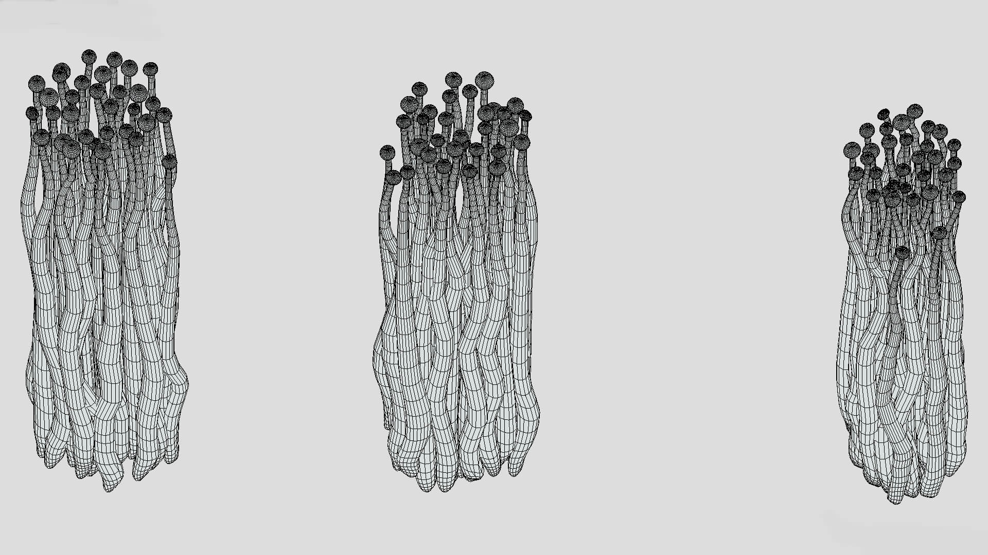 Enoki Mushroom Low Poly - 3D Model by frezzy