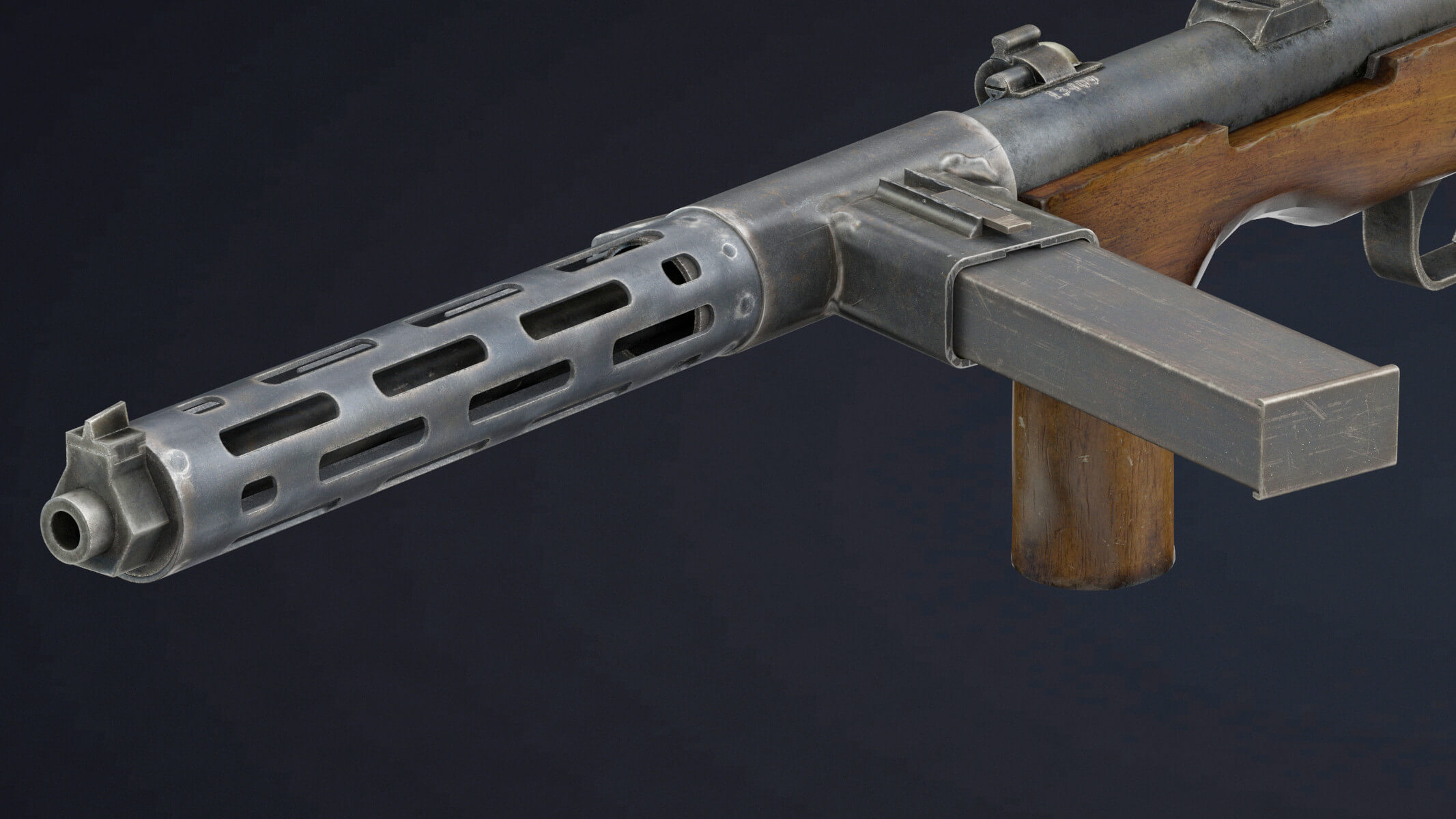Erma EMP-35 Low Poly 3D Model by frezzy