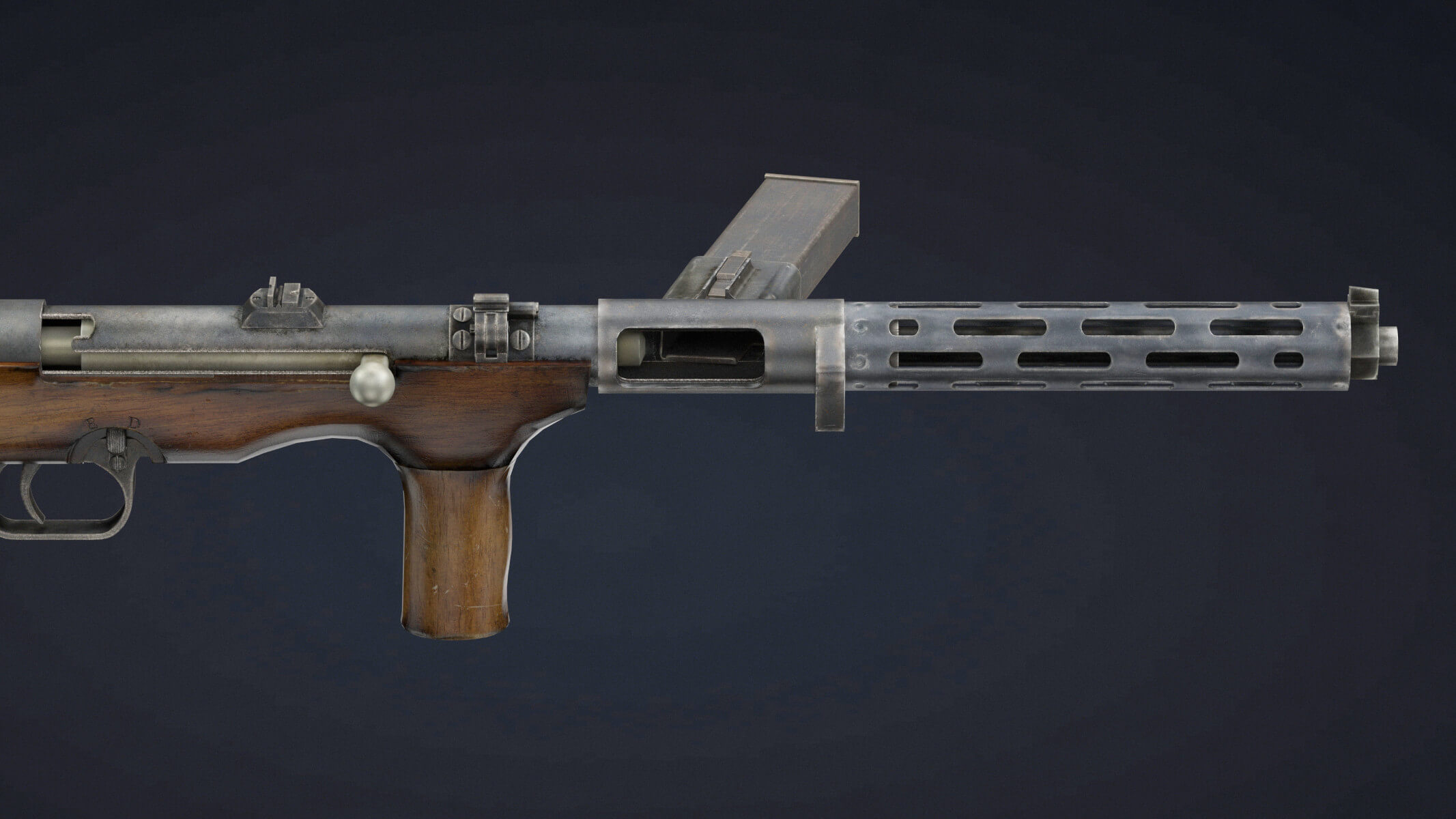 Erma EMP-35 Low Poly 3D Model by frezzy