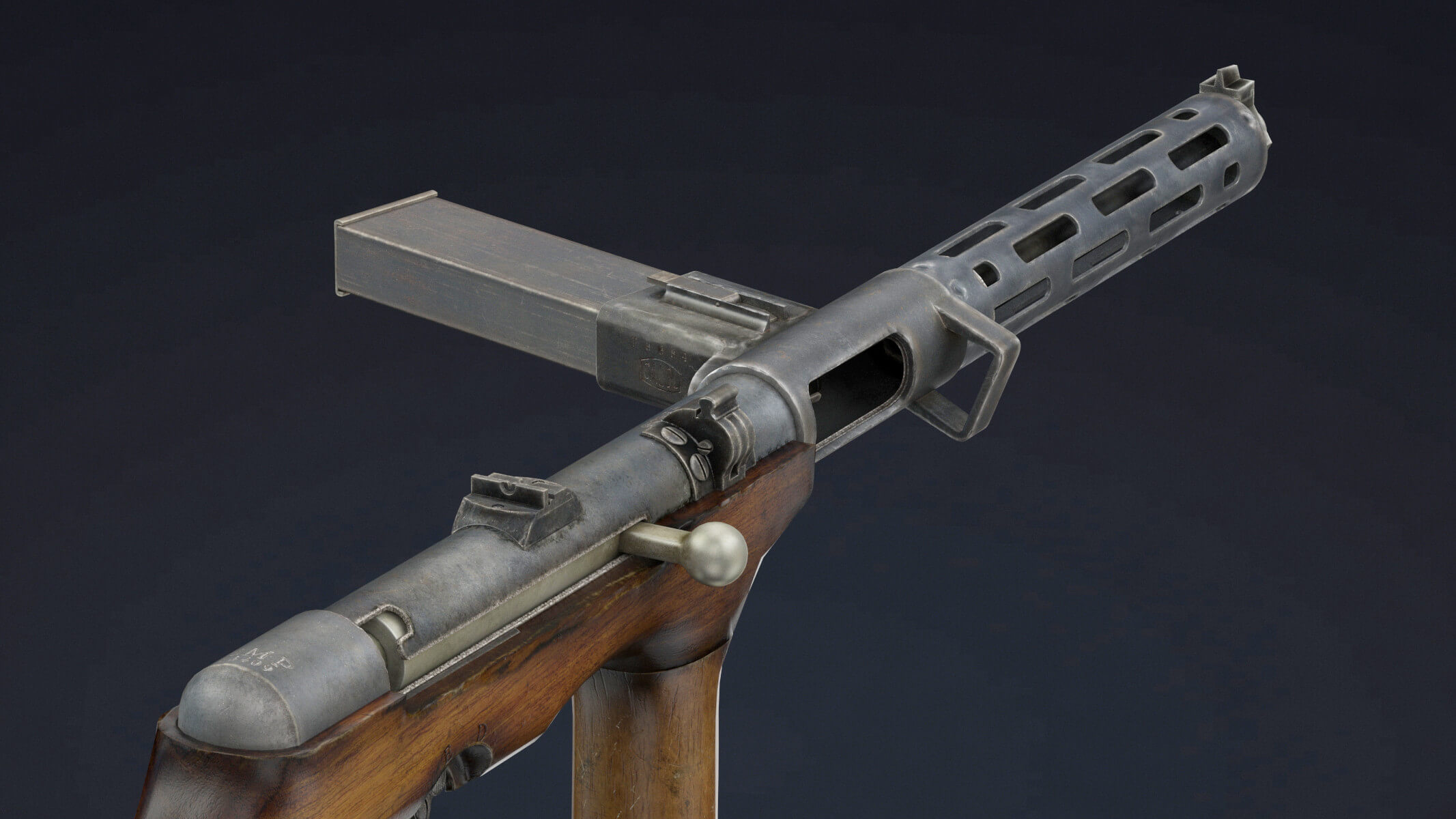 Erma EMP-35 Low Poly 3D Model by frezzy