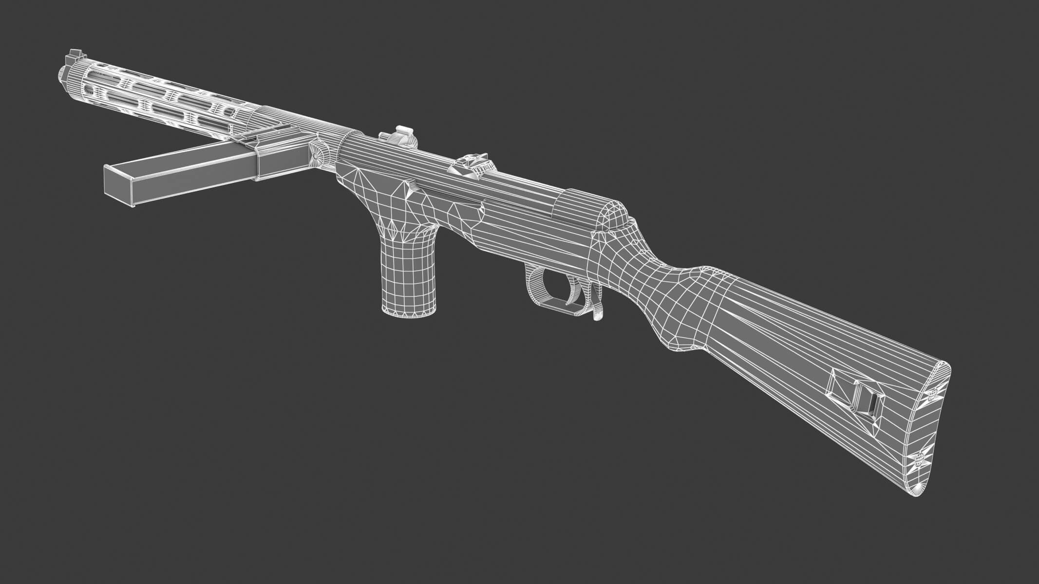 Erma EMP-35 Low Poly 3D Model by frezzy