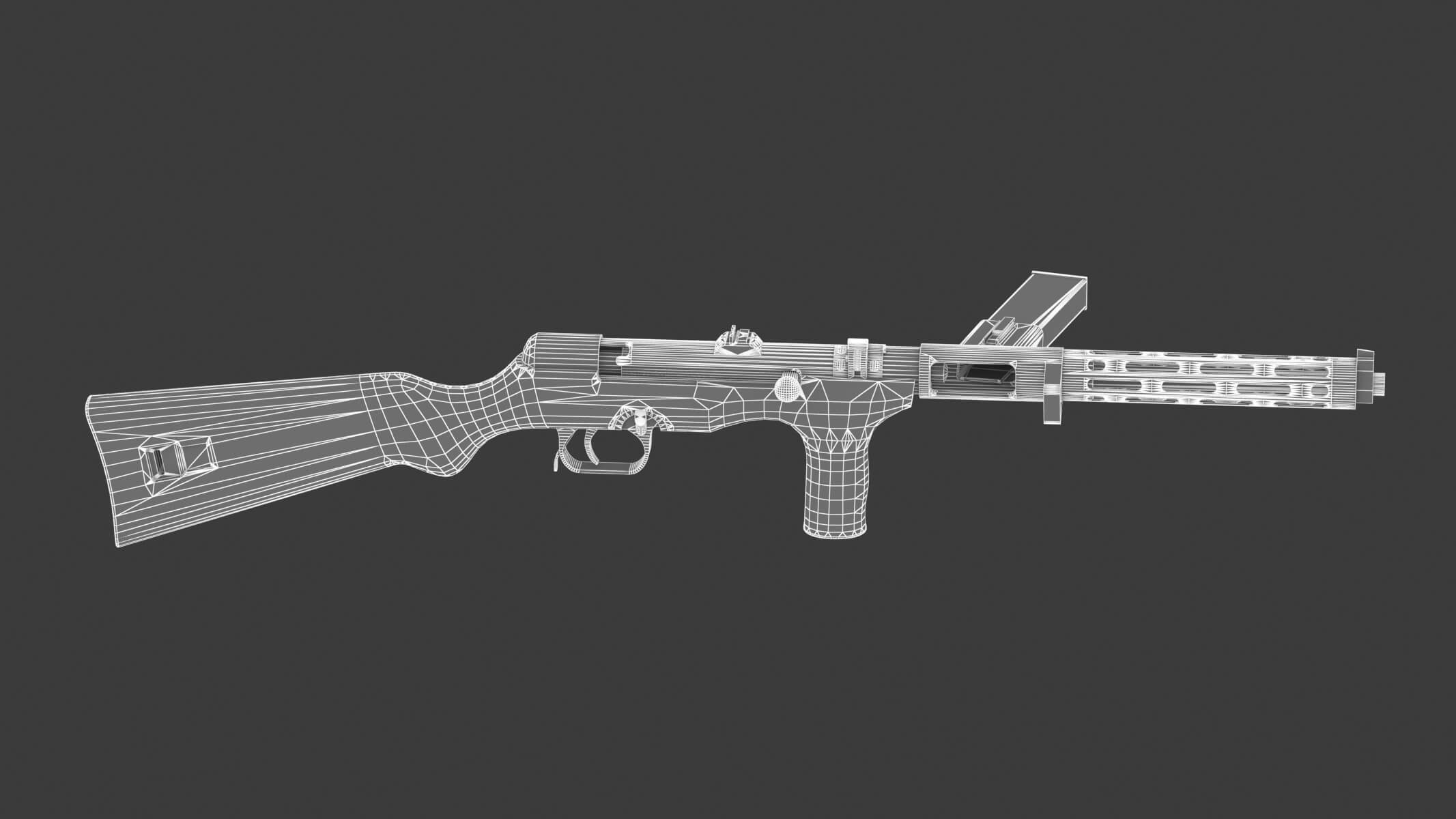 Erma EMP-35 Low Poly 3D Model by frezzy