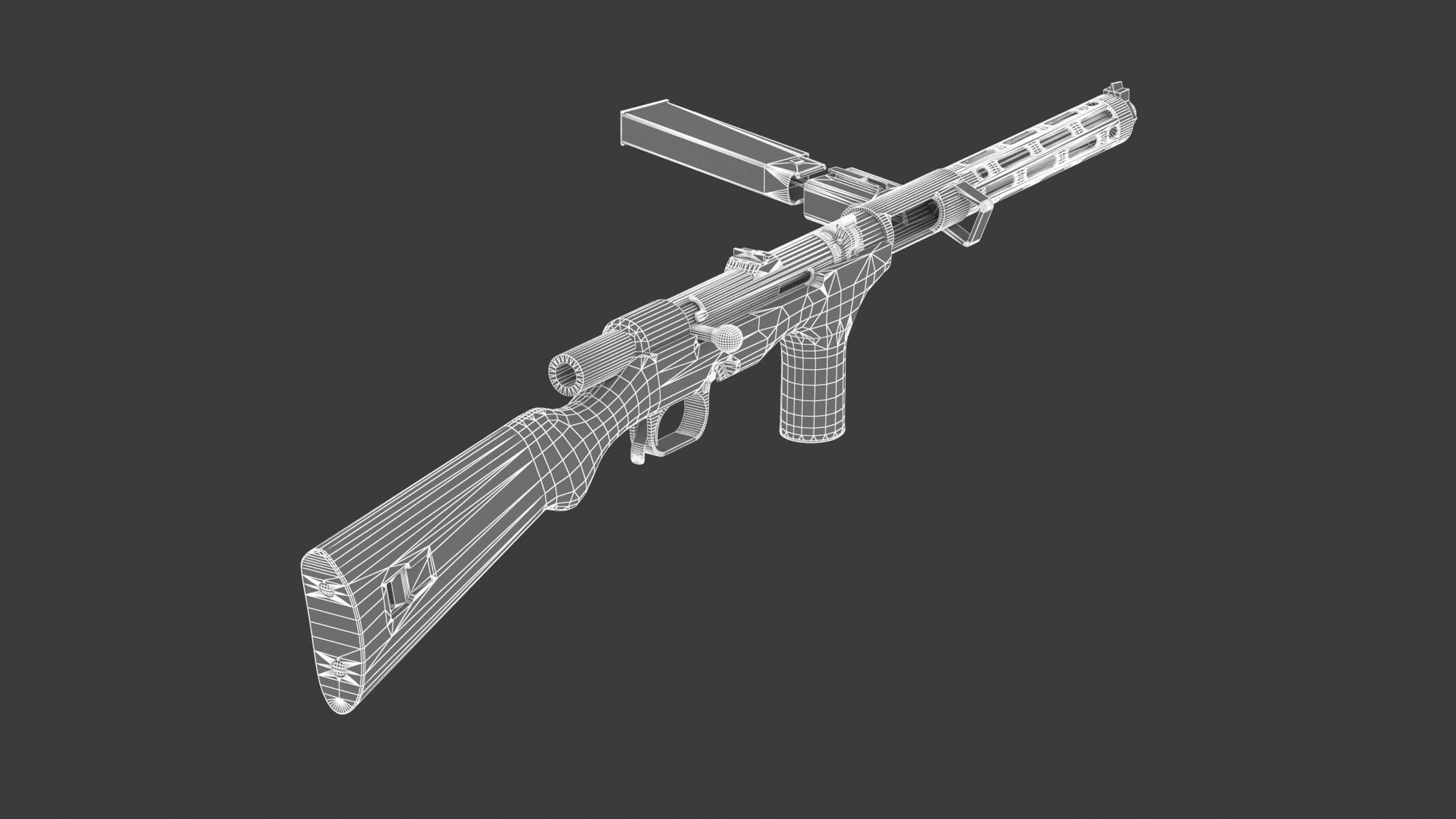 Erma EMP-35 Low Poly 3D Model by frezzy