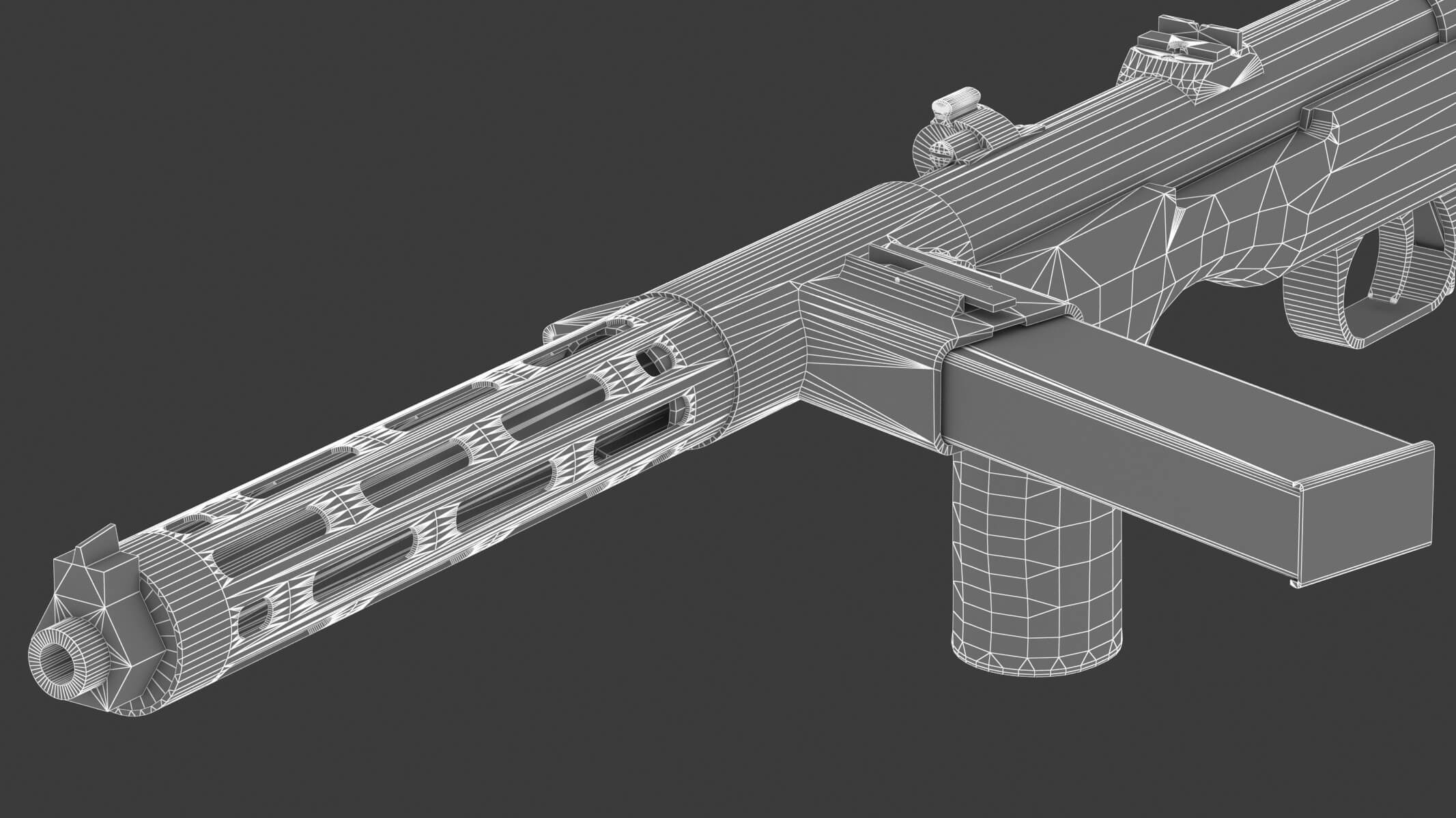 Erma EMP-35 Low Poly 3D Model by frezzy