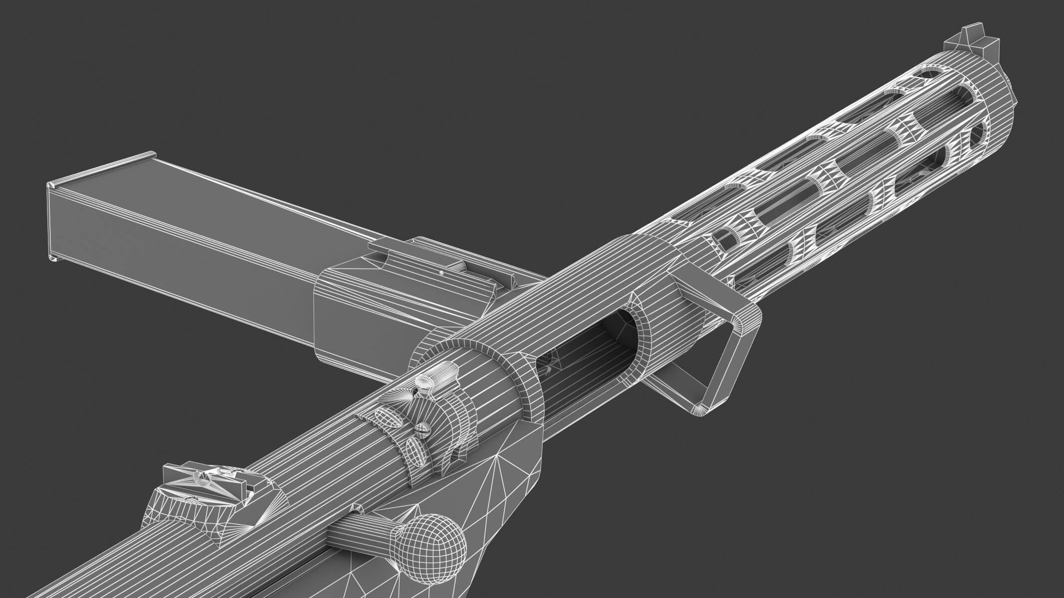 Erma EMP-35 Low Poly 3D Model by frezzy