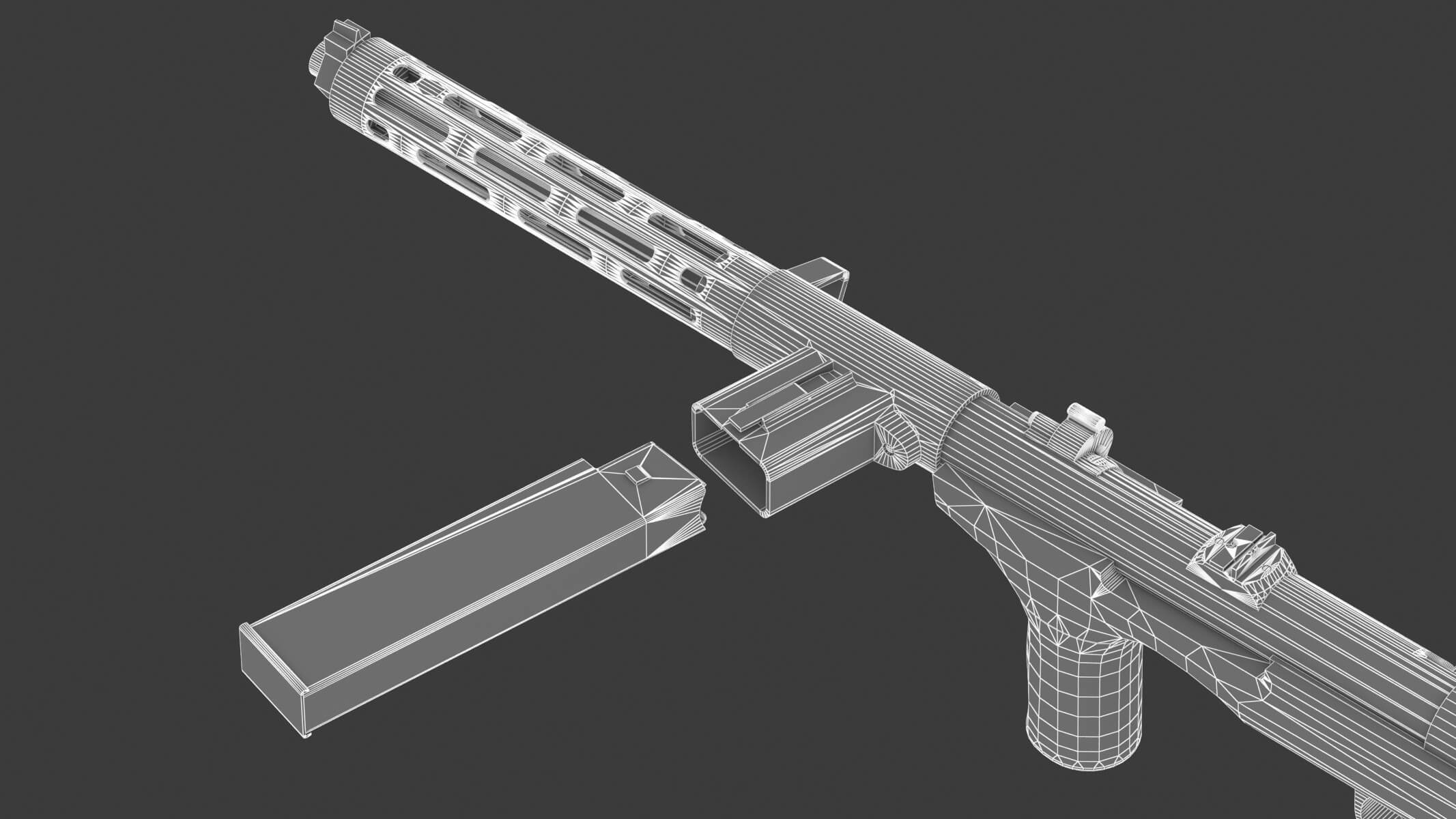 Erma EMP-35 Low Poly 3D Model by frezzy