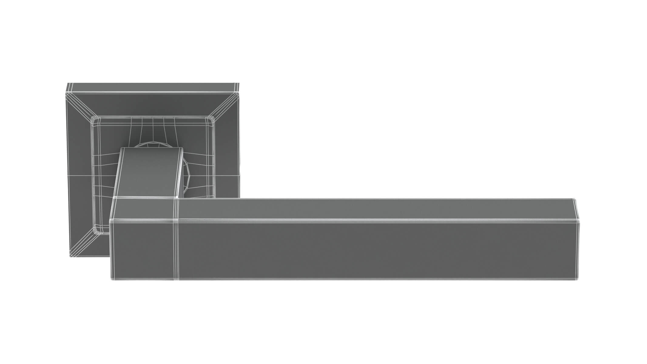 Eurospec Alvar Mitred Stainless Steel Door Handle - 3D Model by frezzy