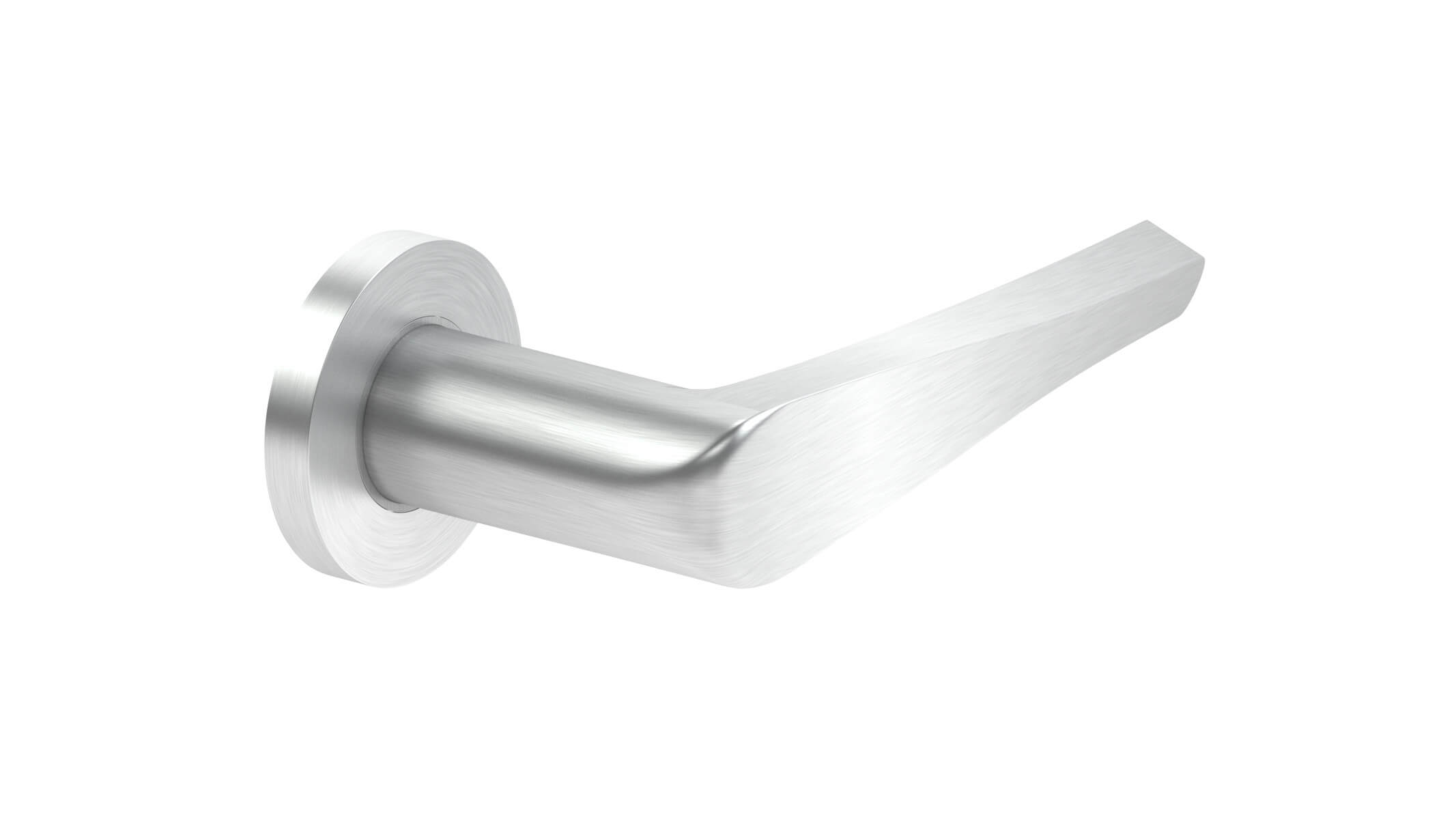 Eurospec Shaped Stainless Steel Door Handle - 3D Model by frezzy