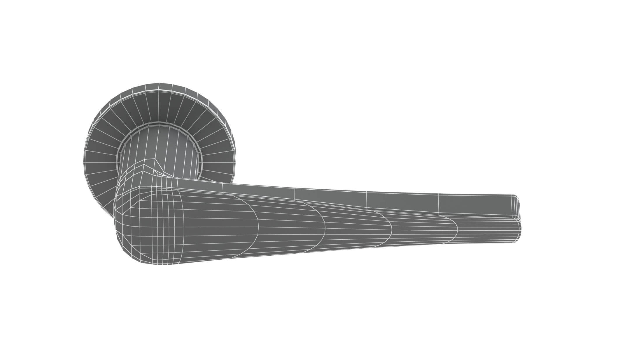 Eurospec Shaped Stainless Steel Door Handle - 3D Model by frezzy