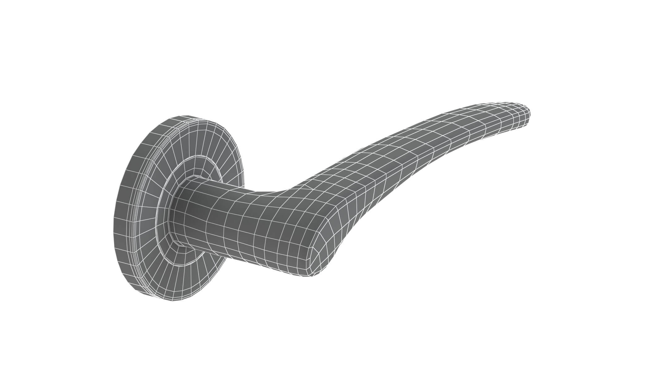 Eurospec Volantes Satin Stainless Steel Door Handle - 3D Model by frezzy